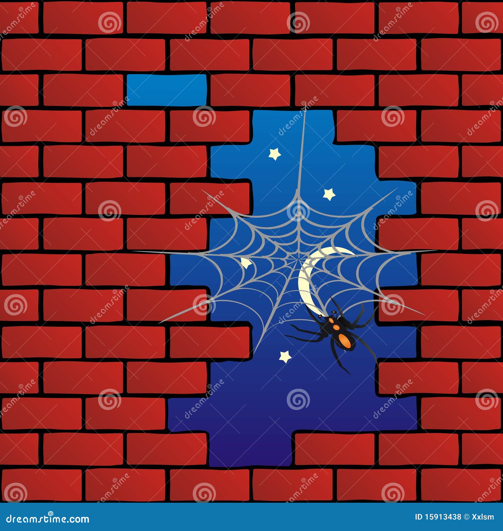 A Spider On A Wall. Generative AI. Royalty-Free Stock Photography ...