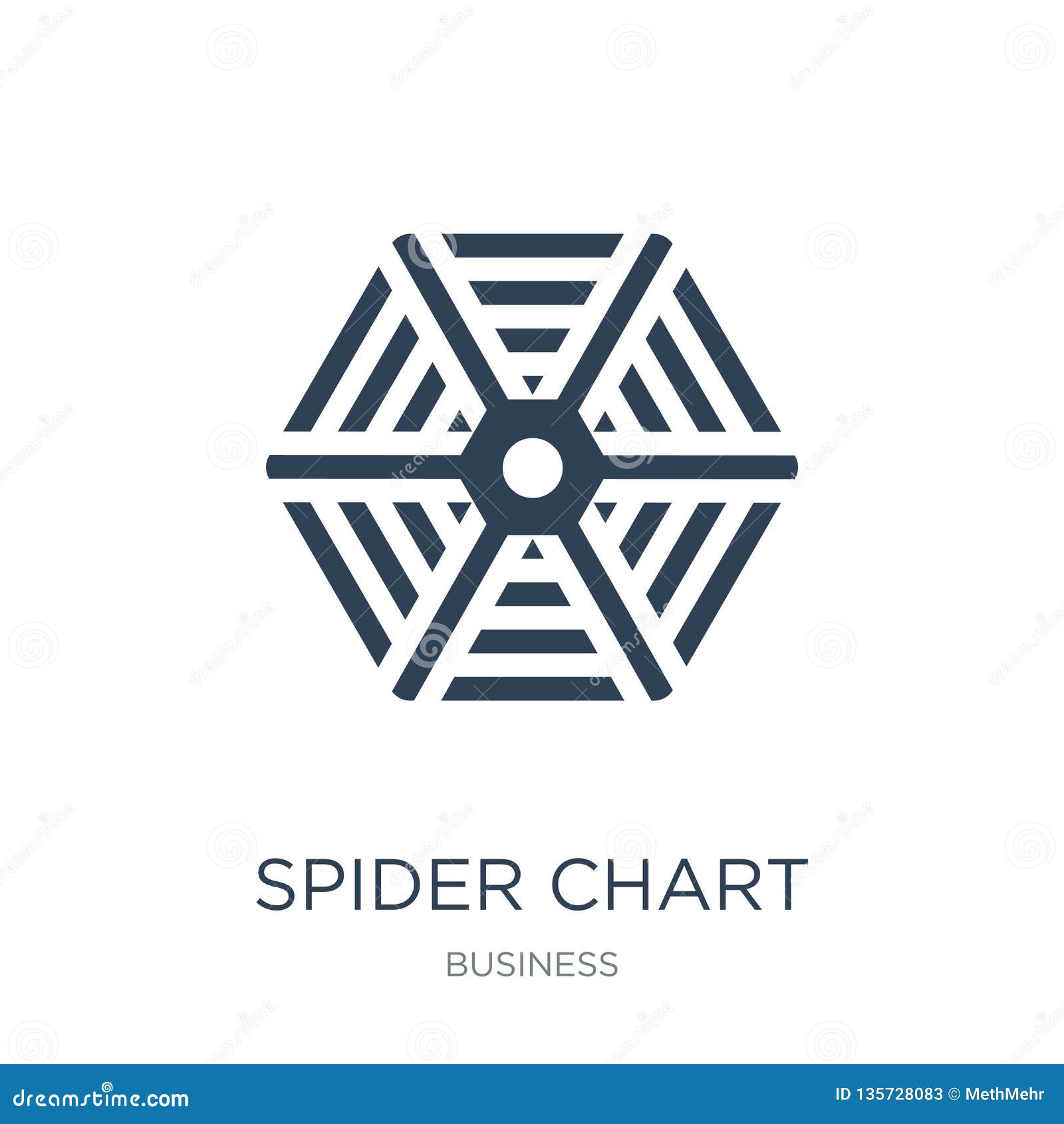 Spider Chart Icon in Trendy Design Style. Spider Chart Icon Isolated on ...