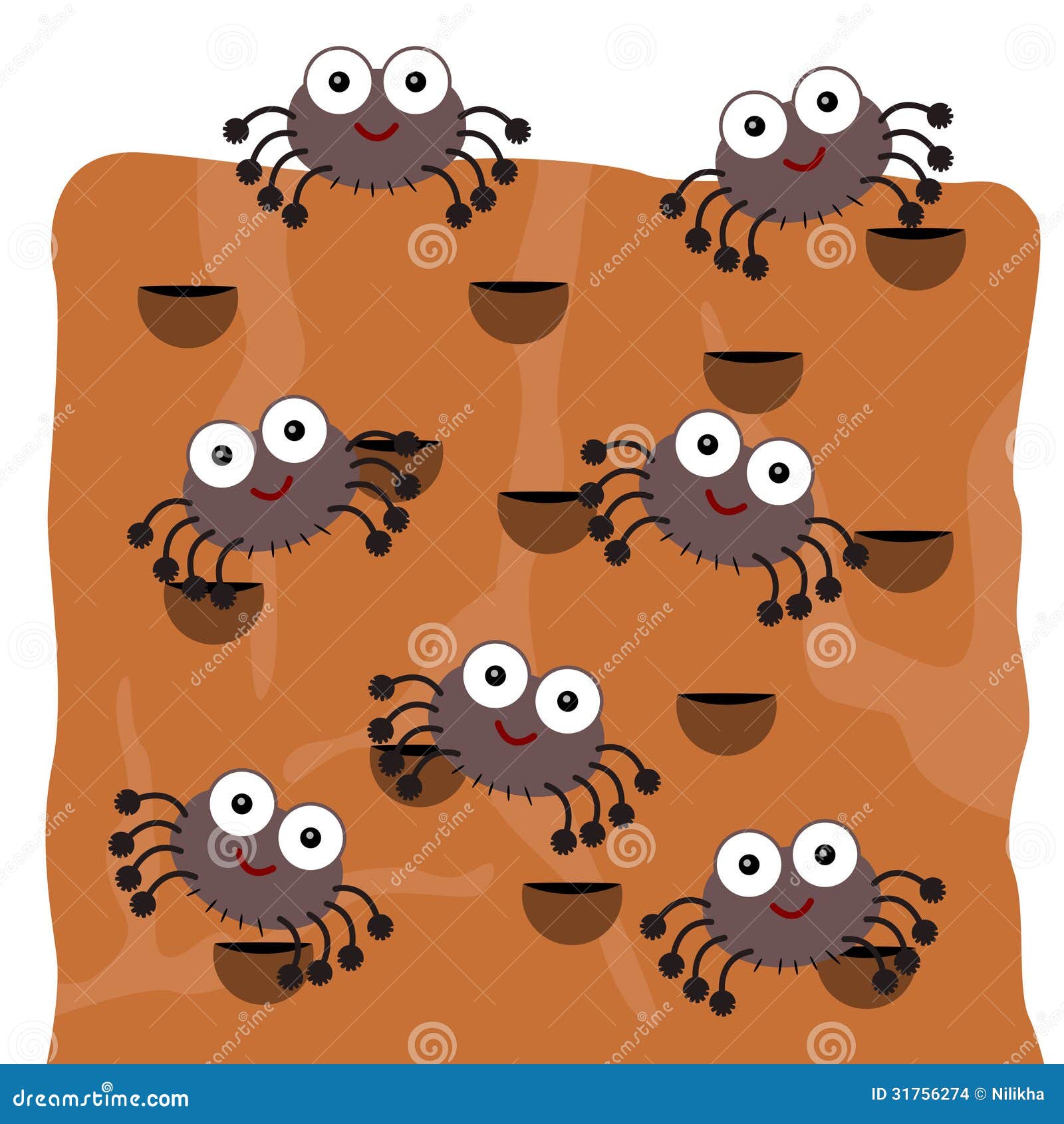 Spider climbs stock illustration. Illustration of climb - 31756274