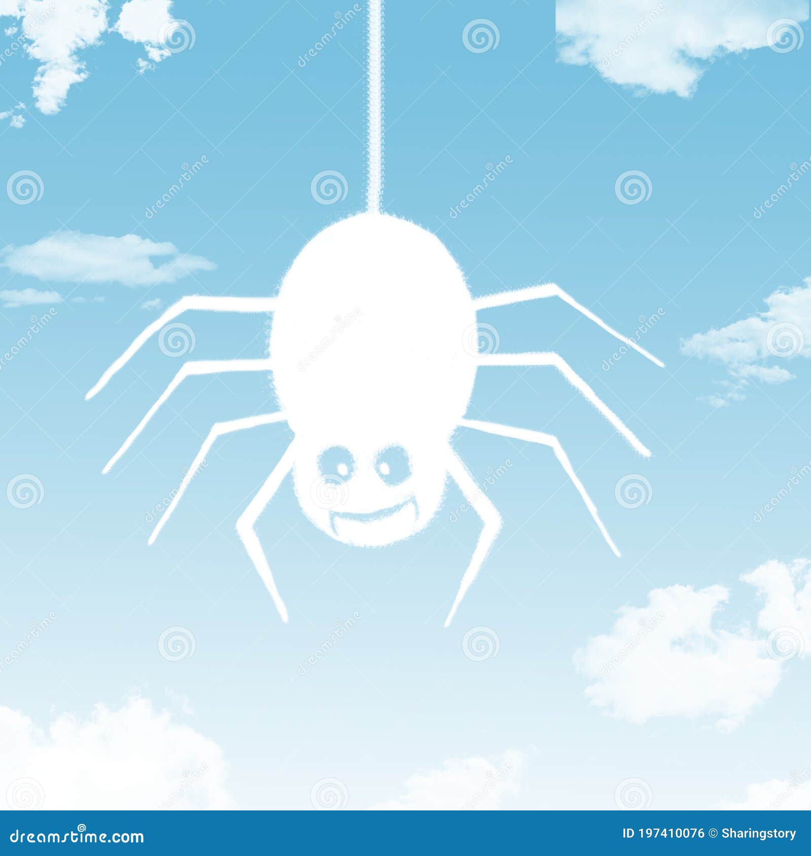 Spider Cloud Shape , Concept of Halloween Stock Illustration ...