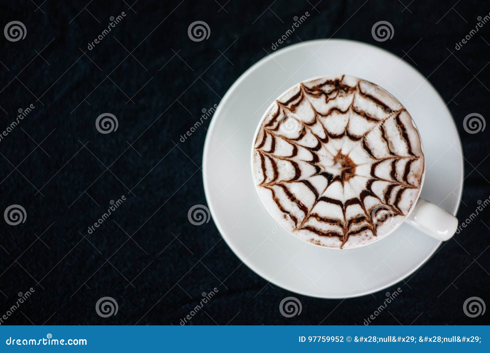 Spider coffee stock photo. Image of cappuccino, chocolate - 97759952