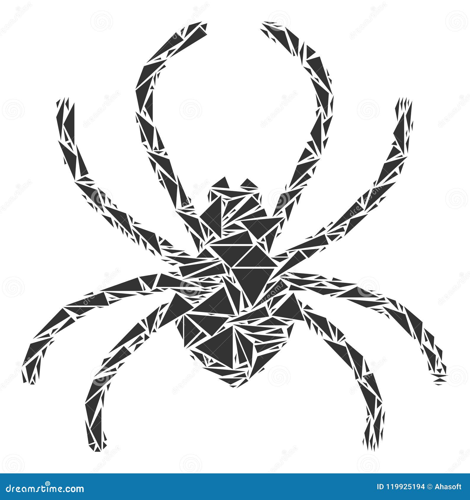 Spider Collage Of Triangles Vector Illustration | CartoonDealer.com ...