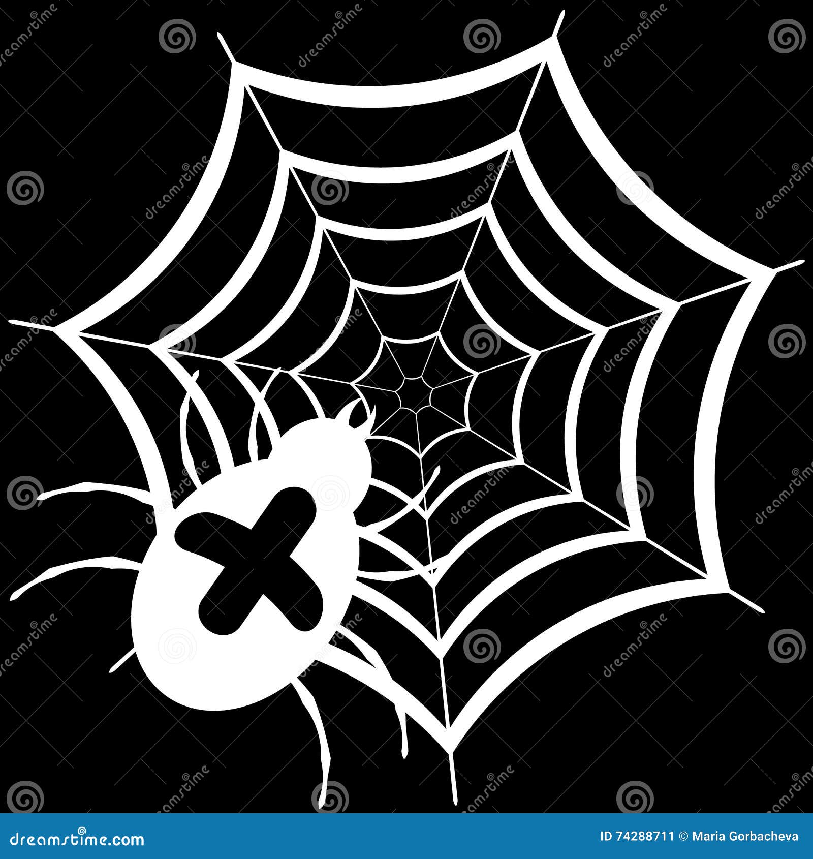 Spider Crawling Cartoon Vector Seamless Background Wallpaper-01 ...