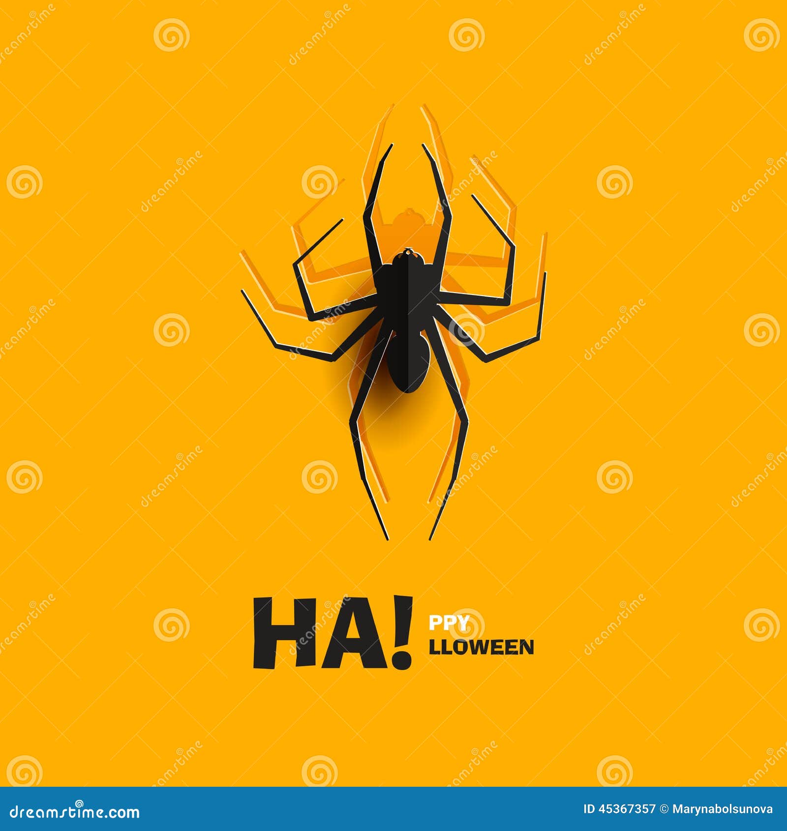 Spider cut out of paper stock vector. Illustration of icon - 45367357
