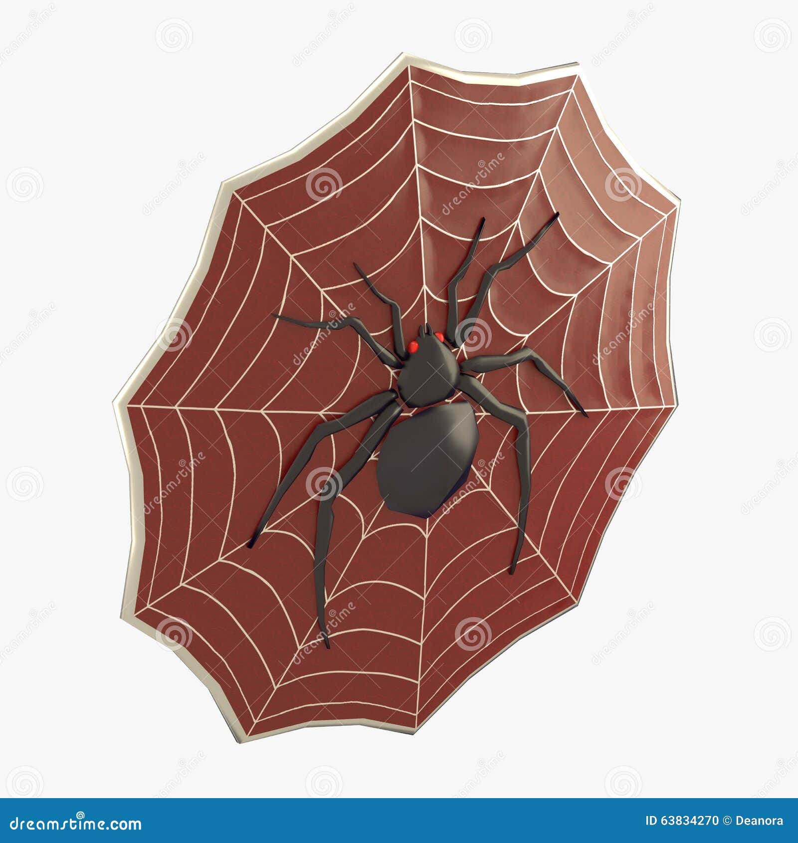 Spider Decorated Shield in Red Stock Illustration - Illustration of ...