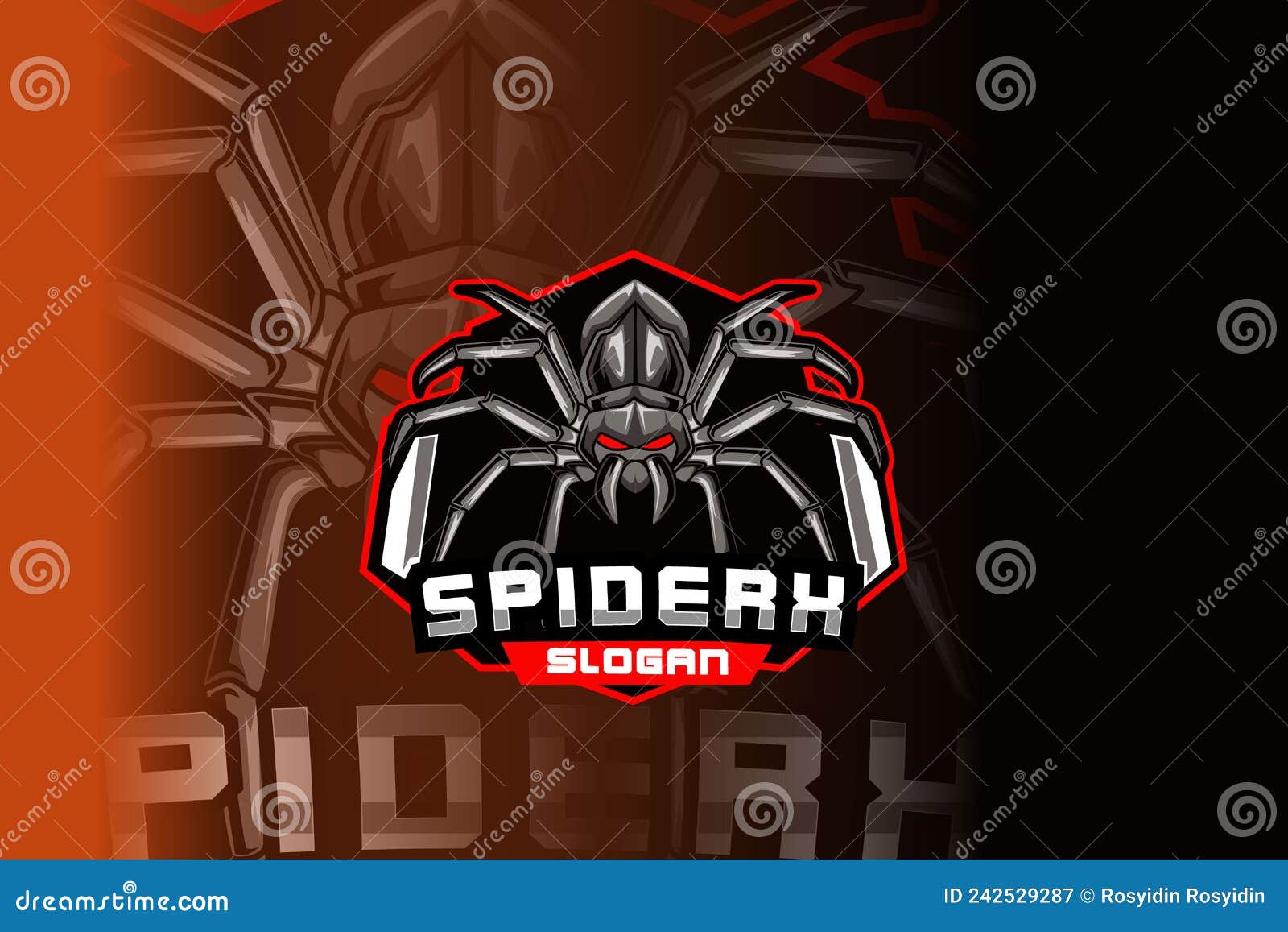 Spider e sport logo vector stock vector. Illustration of tarantula ...