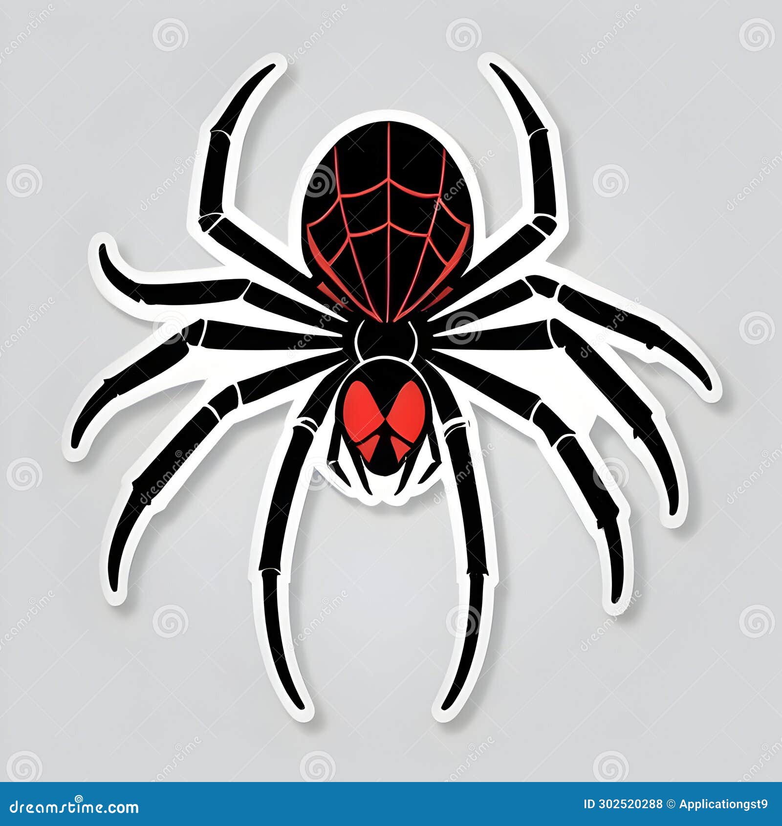 Spider Emblem (Sticker) stock illustration. Illustration of circle ...