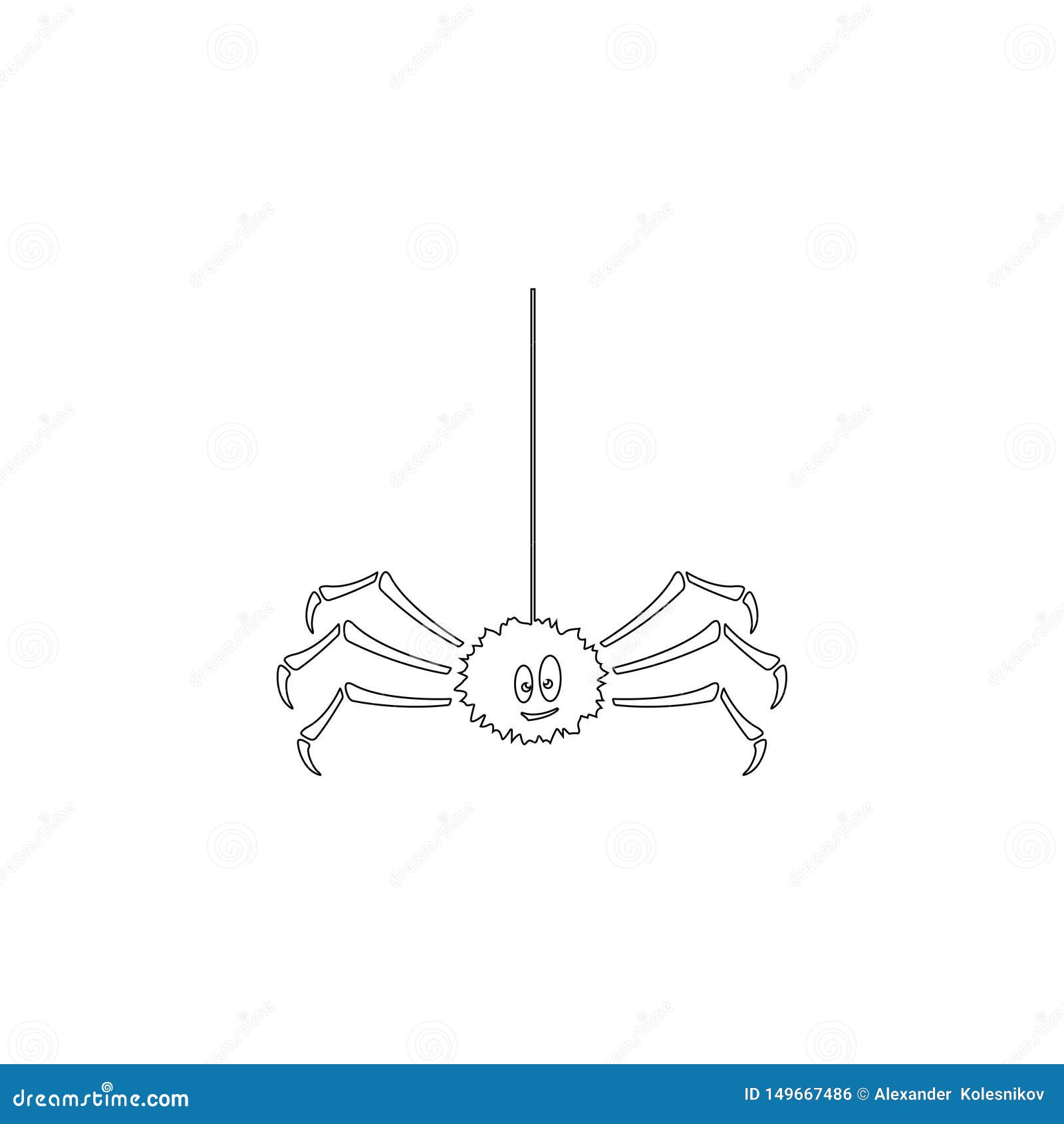 Spider. flat vector icon stock vector. Illustration of hairy - 149667486