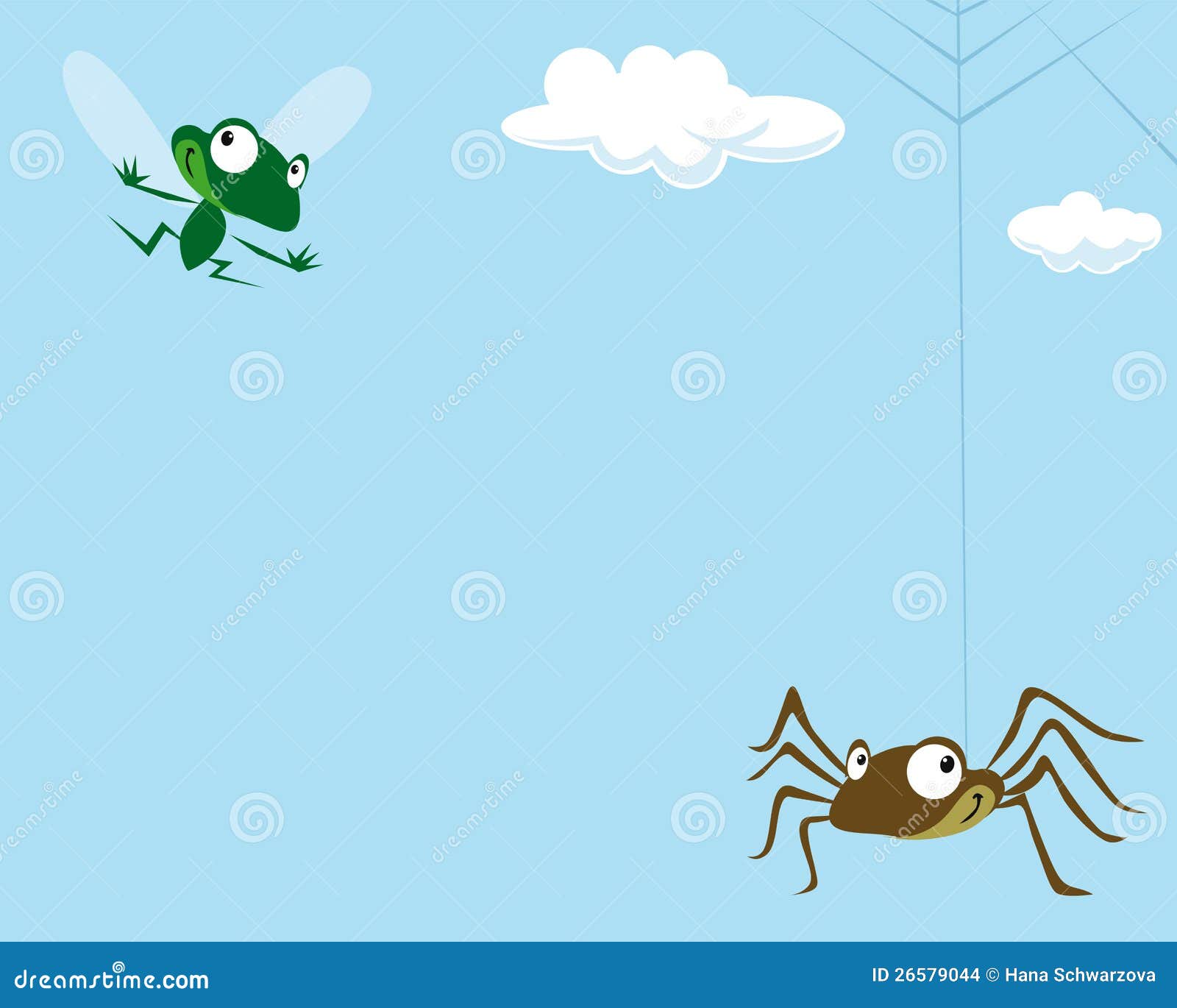 Spider and the Fly stock vector. Illustration of friends - 26579044