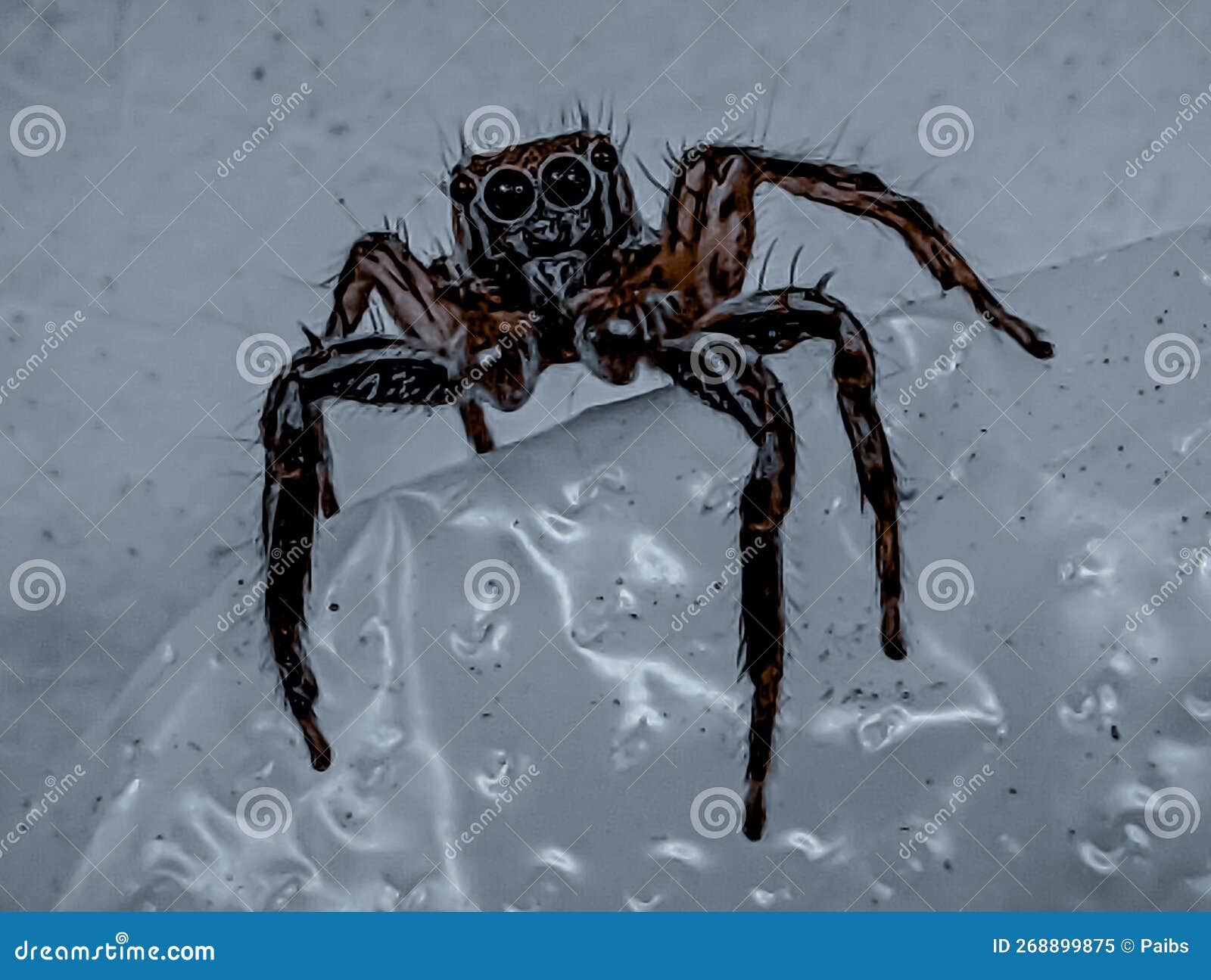 The Spider with Four Eyes stock image. Image of spider - 268899875