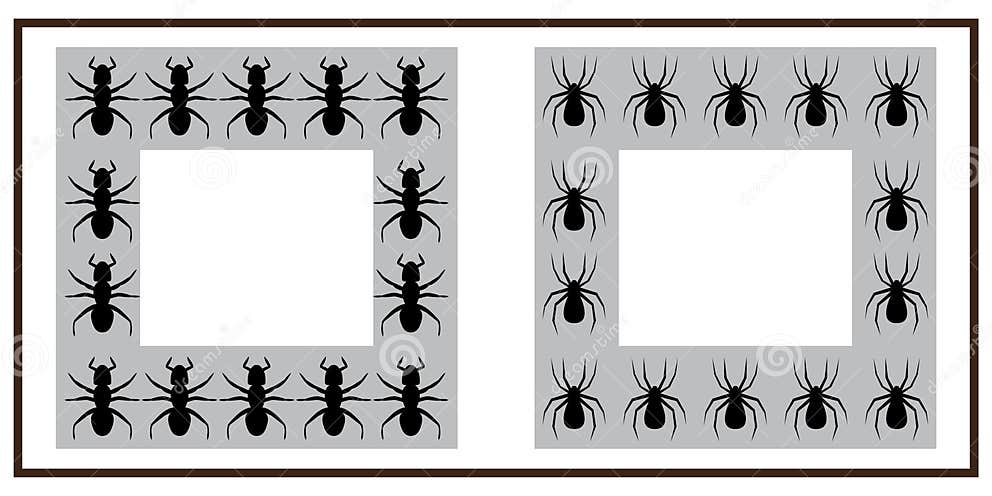 Spider frames stock vector. Illustration of background - 65048024