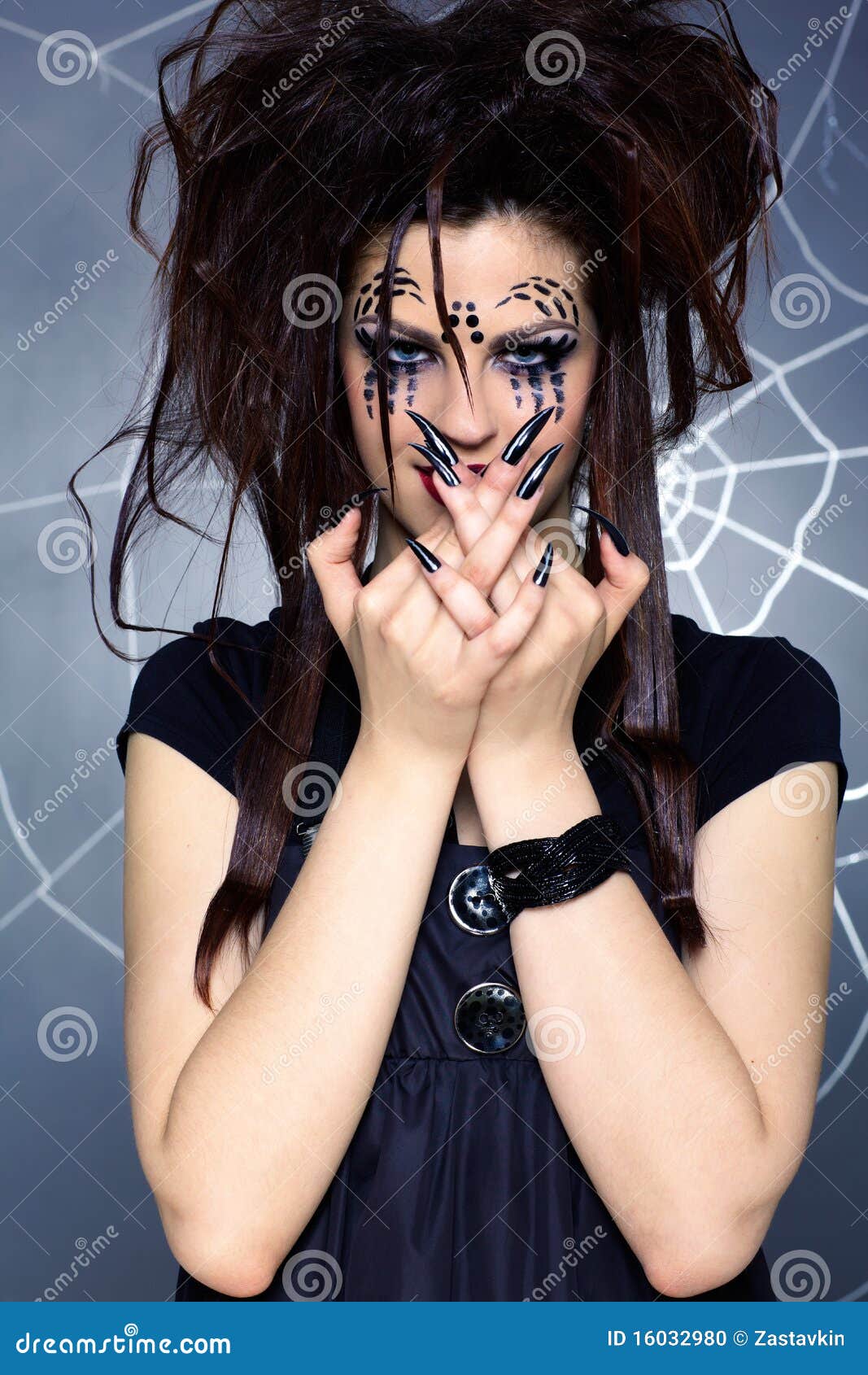 Spider-girl With Spider Brachypelma Smithi Stock Image | CartoonDealer ...