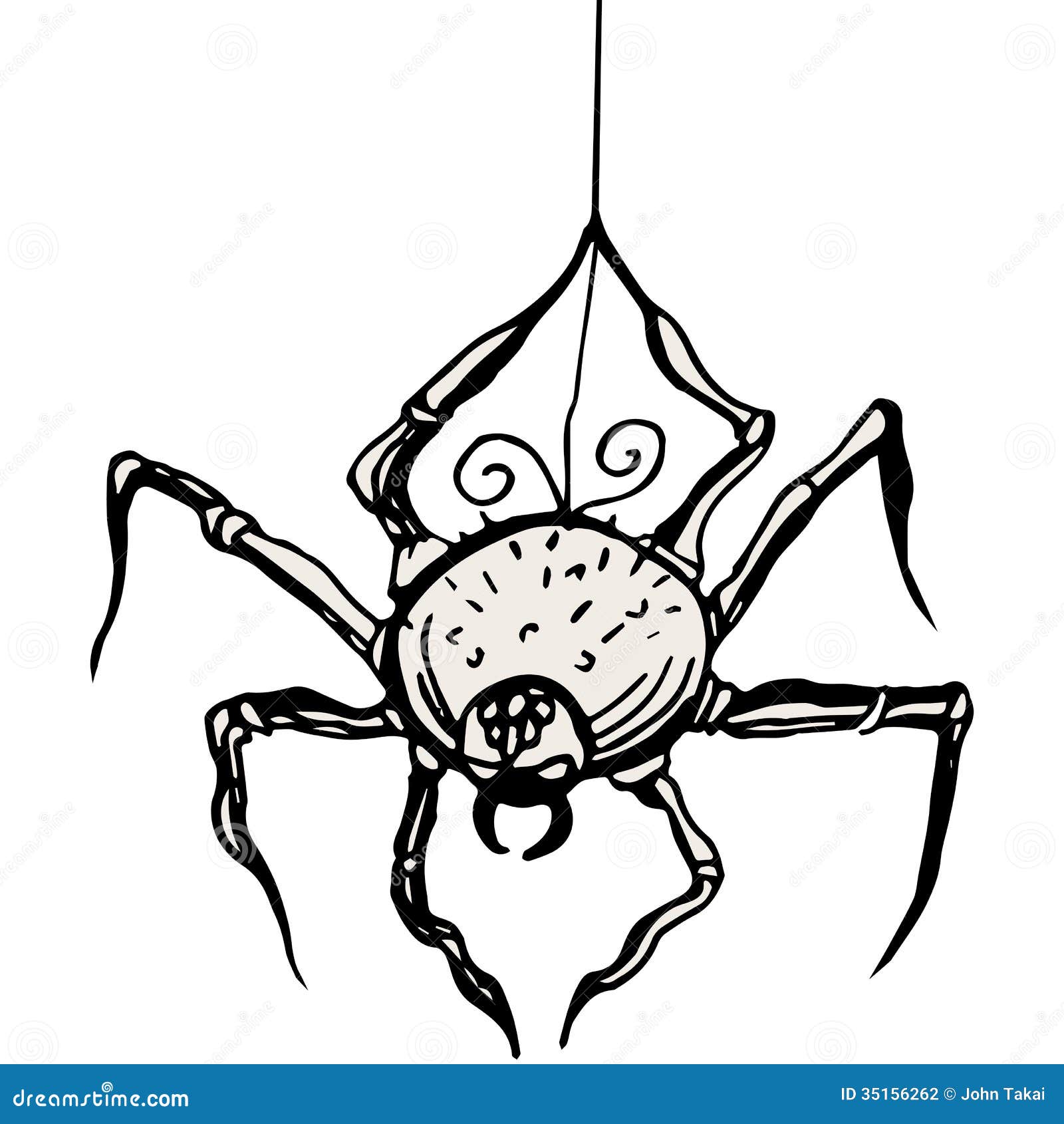 Hanging Spider String Stock Illustrations – 57 Hanging Spider String ...