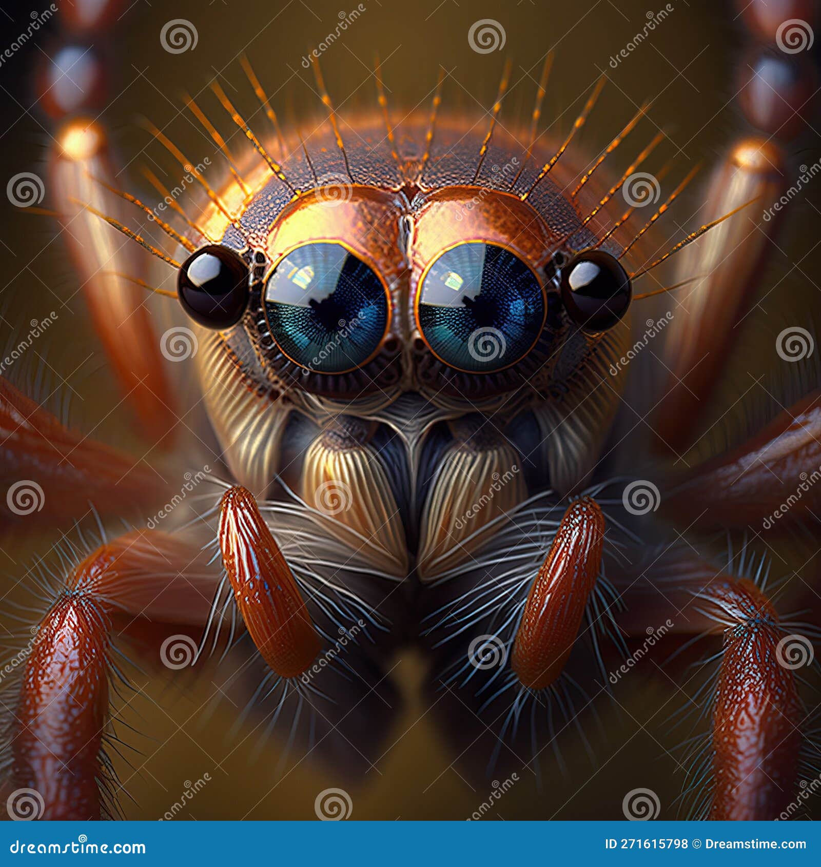 Spider Head Close Up. Generative Ai Stock Illustration - Illustration ...