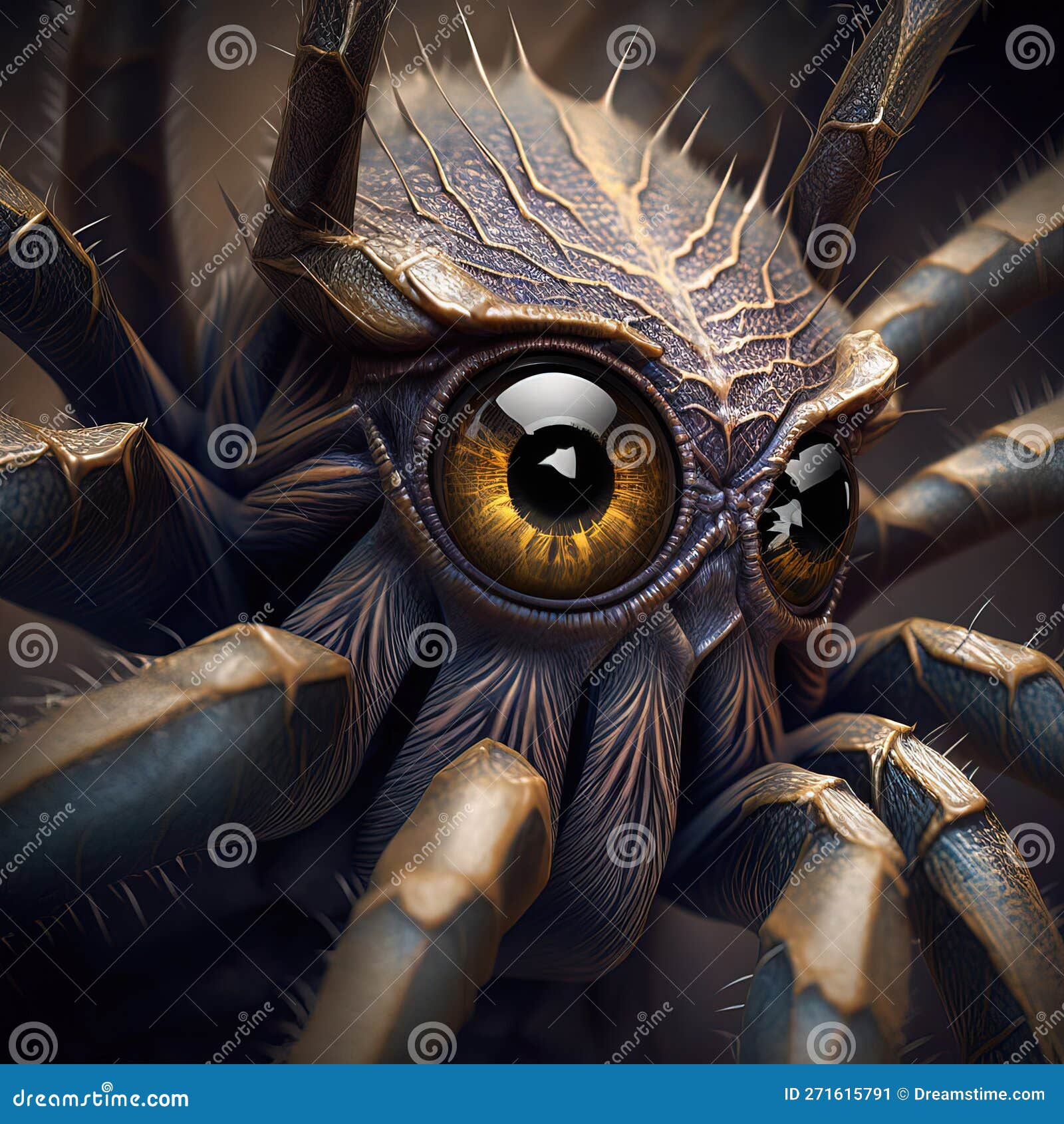 Spider Head Close Up. Generative Ai Stock Illustration - Illustration ...