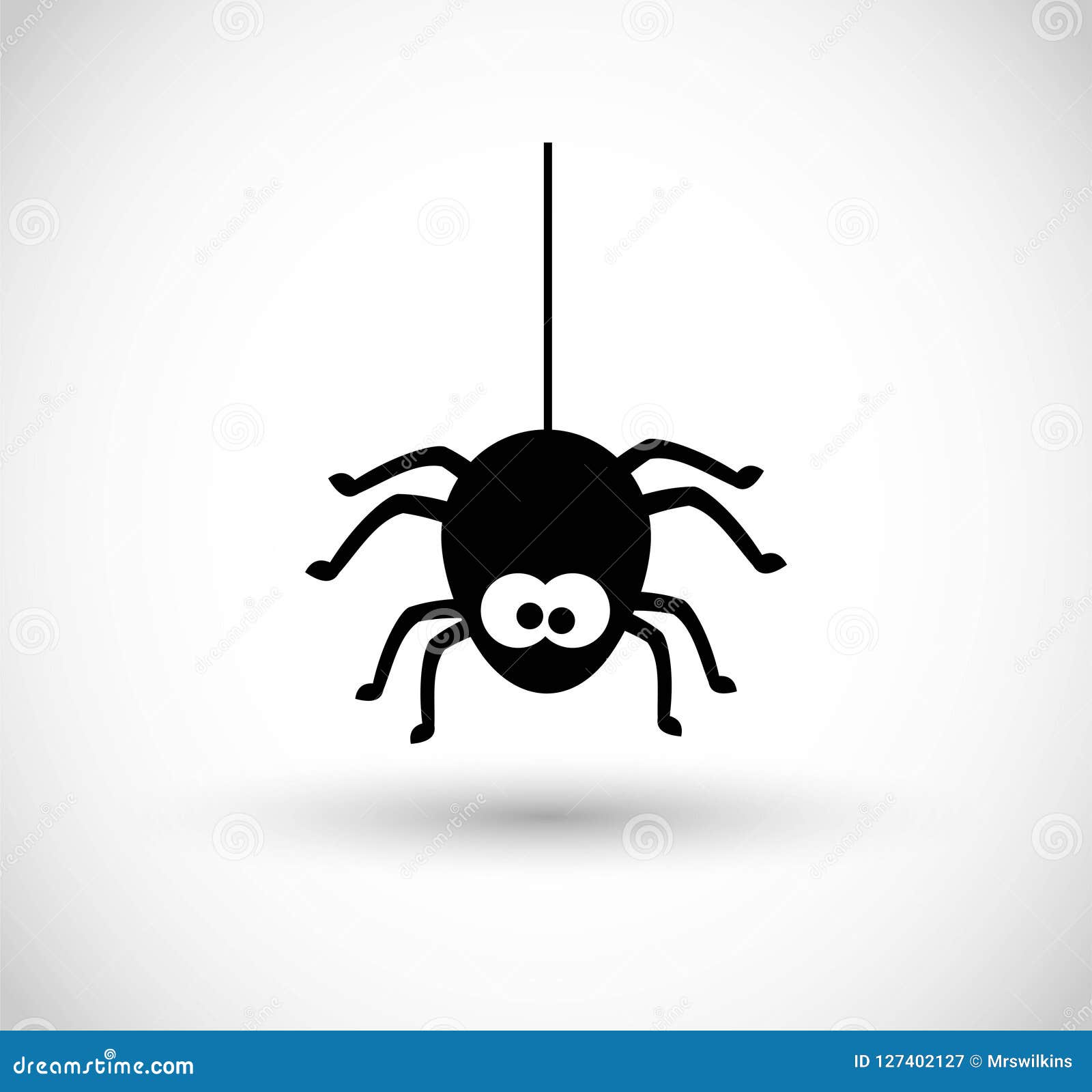 Spider icon stock illustration. Illustration of happy - 127402127