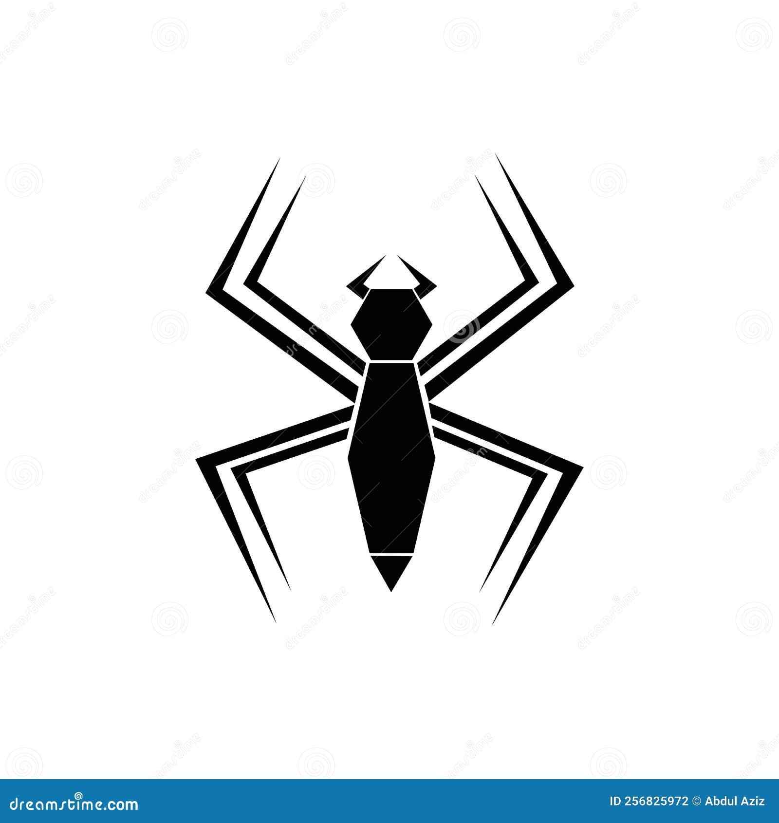 Spider icon logo vector stock vector. Illustration of danger - 256825972