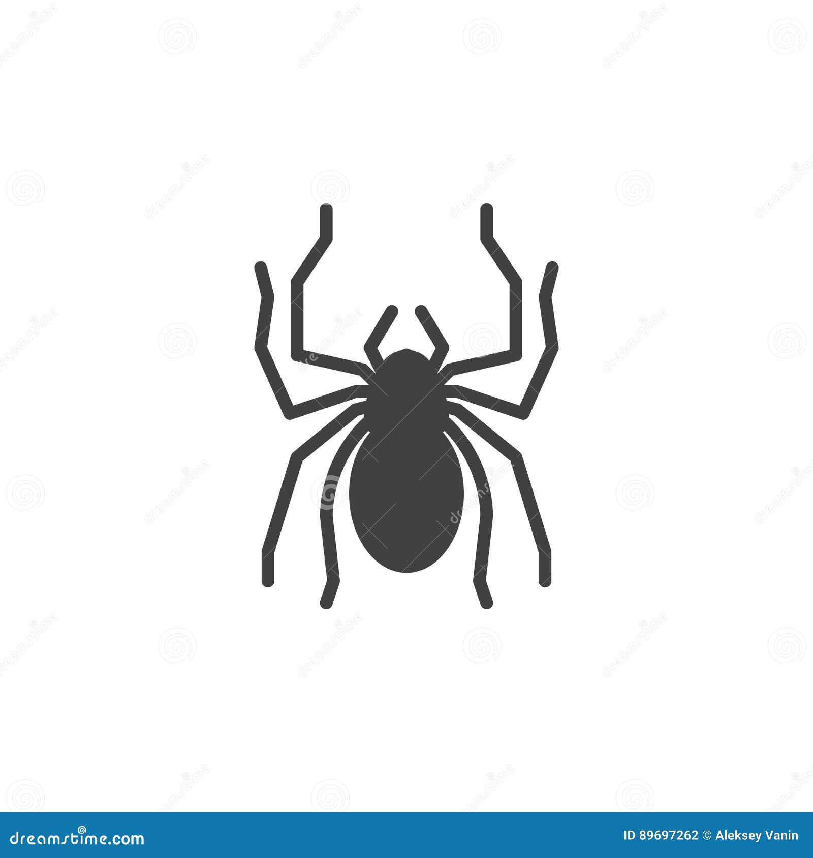 Spider Icon Vector, Filled Flat Sign, Solid Stock Vector - Illustration ...