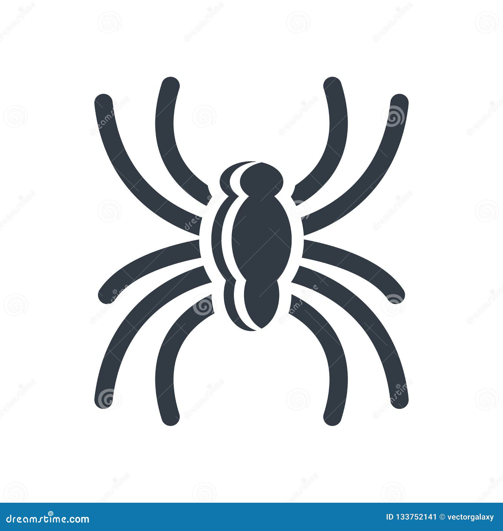 Spider Icon Vector Sign and Symbol Isolated on White Background Stock ...