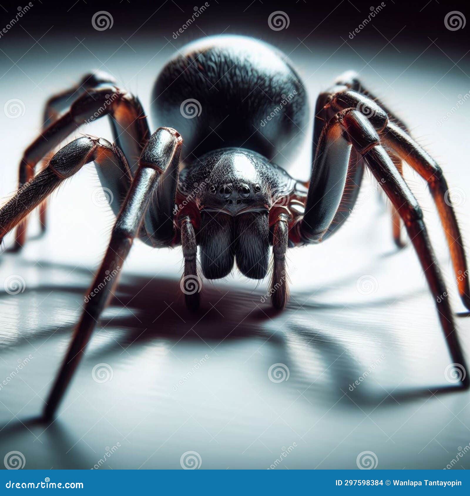 Spider and its shadow stock illustration. Illustration of energy ...