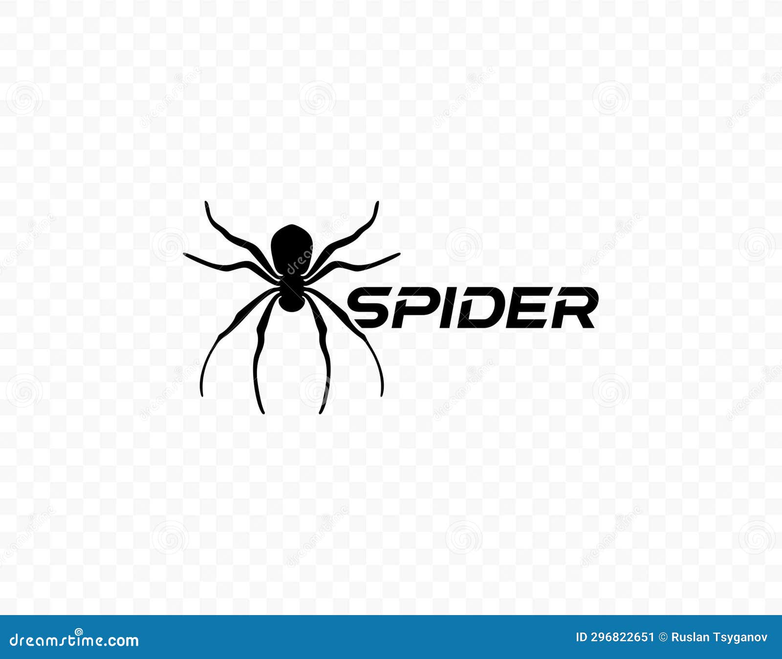 Spider Logo Design. Spider Sits on the Web Vector Design Stock ...