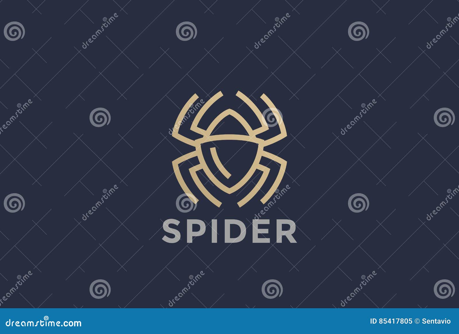 Spider Logo Design Vector Linear. Dangerous Poison Stock Vector ...