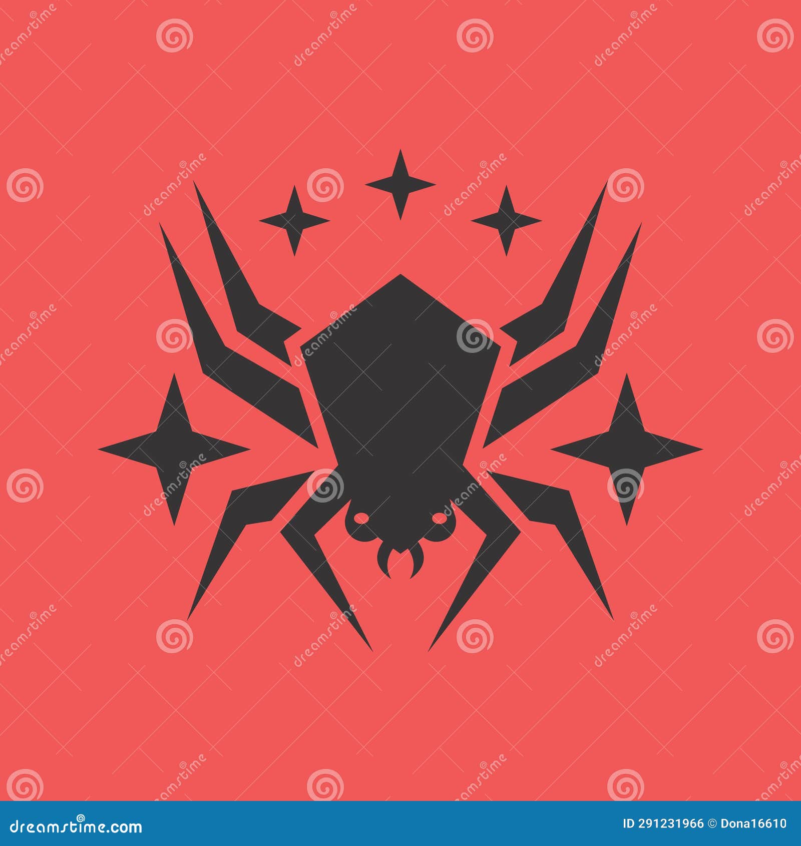 Spider logo stock vector. Illustration of devil, digital - 291231966