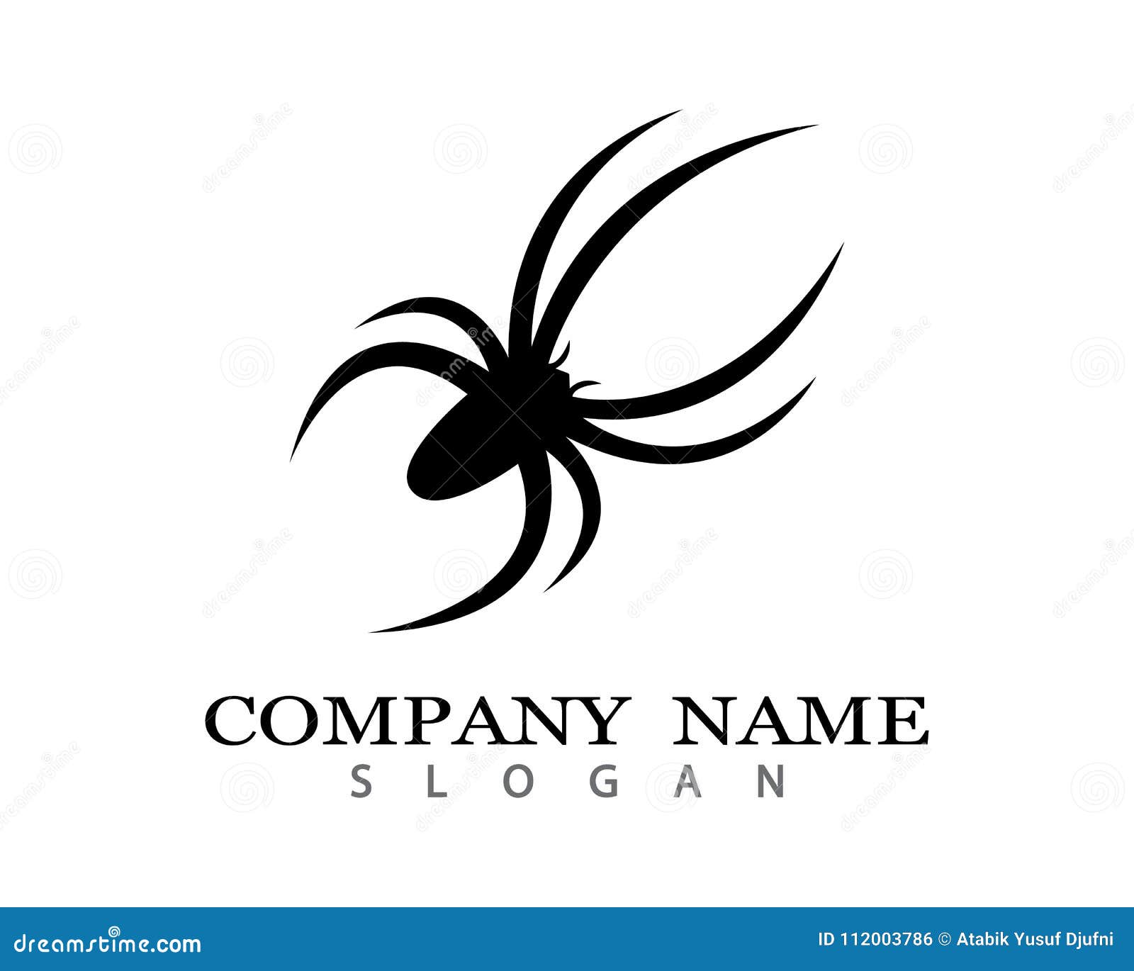 Spider logo template stock vector. Illustration of isolated - 112003786