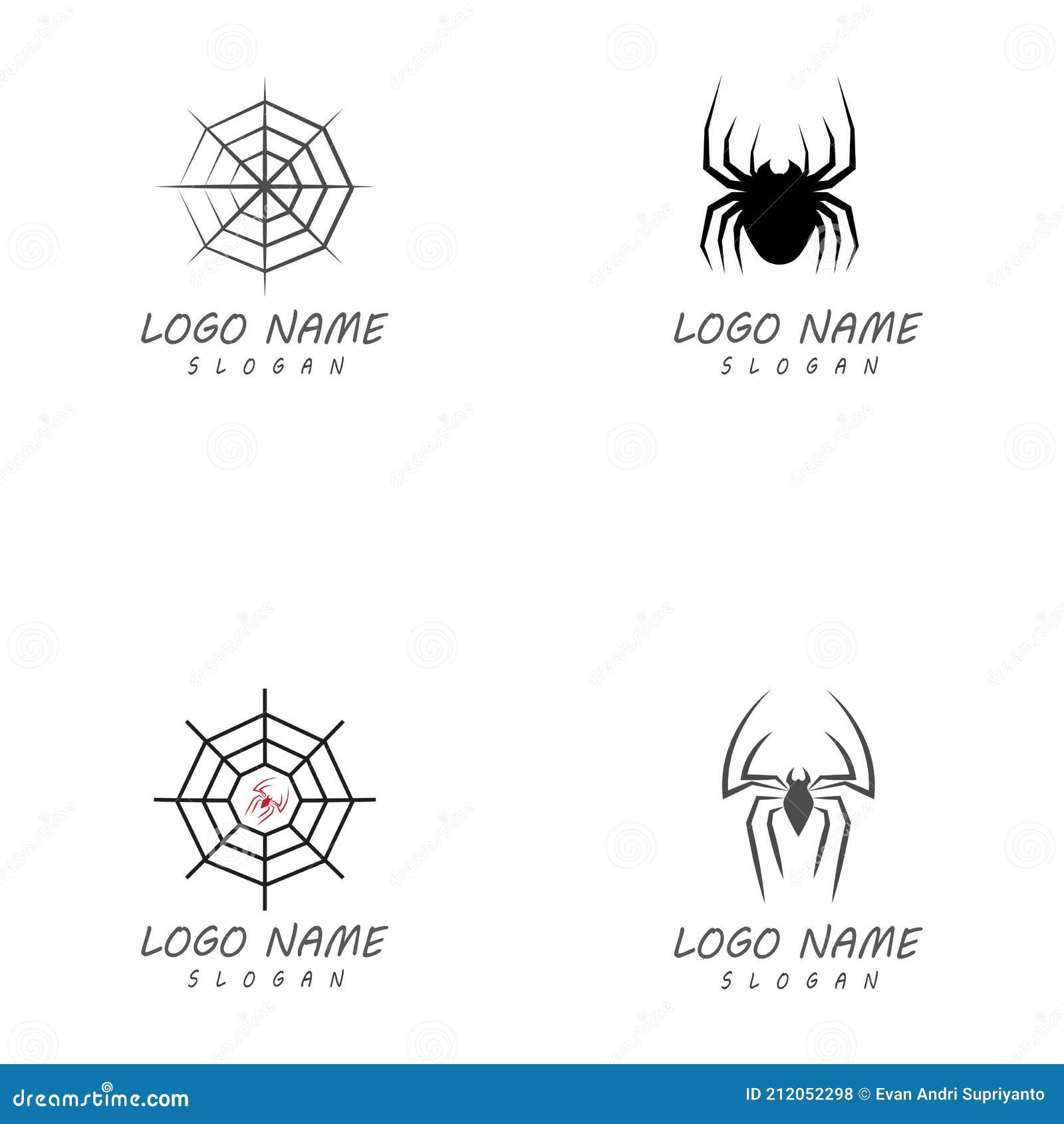 Spider Logo Template Vector Symbol Design Stock Vector - Illustration ...