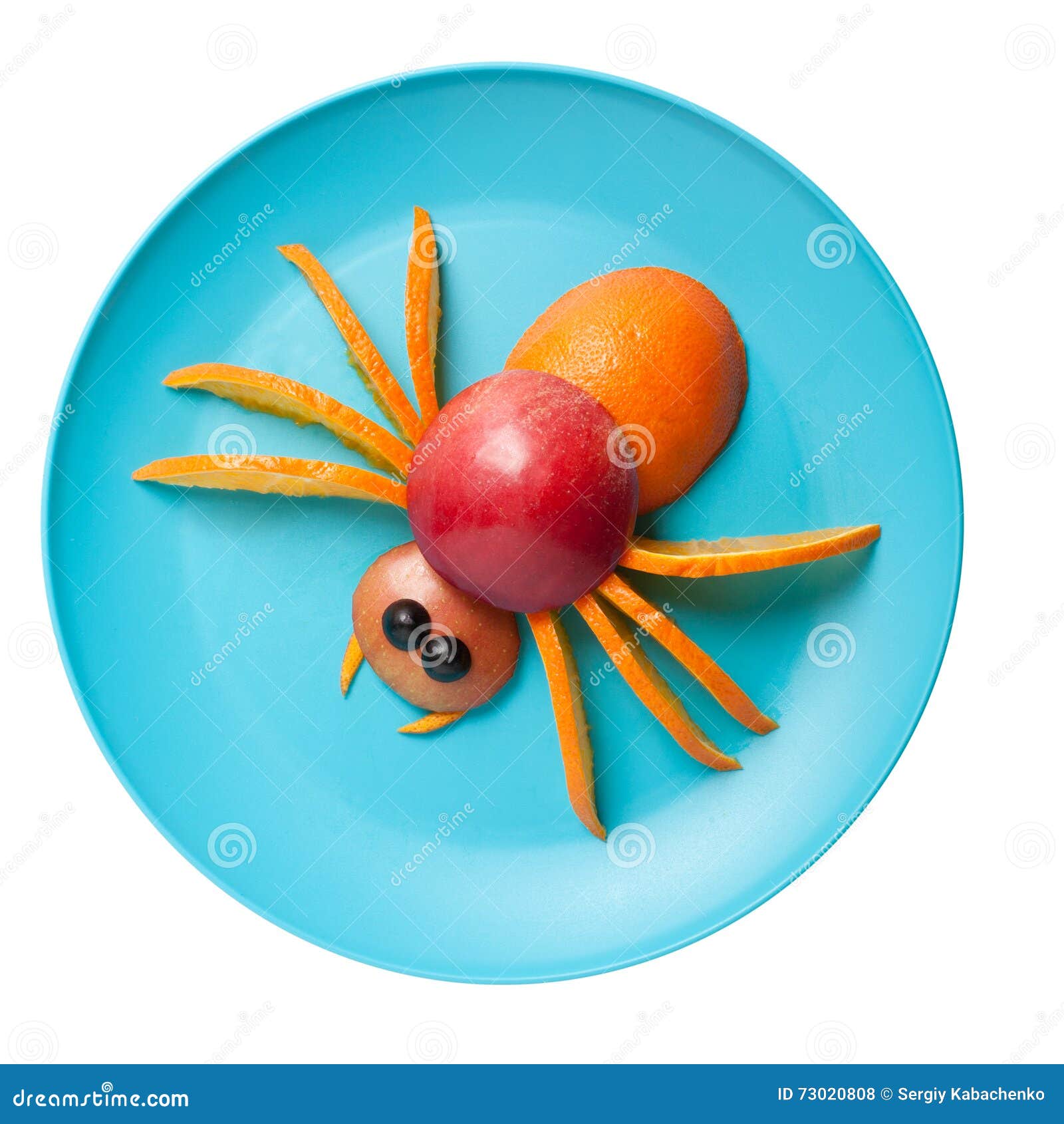 Spider made of fruits stock photo. Image of food, orange - 73020808
