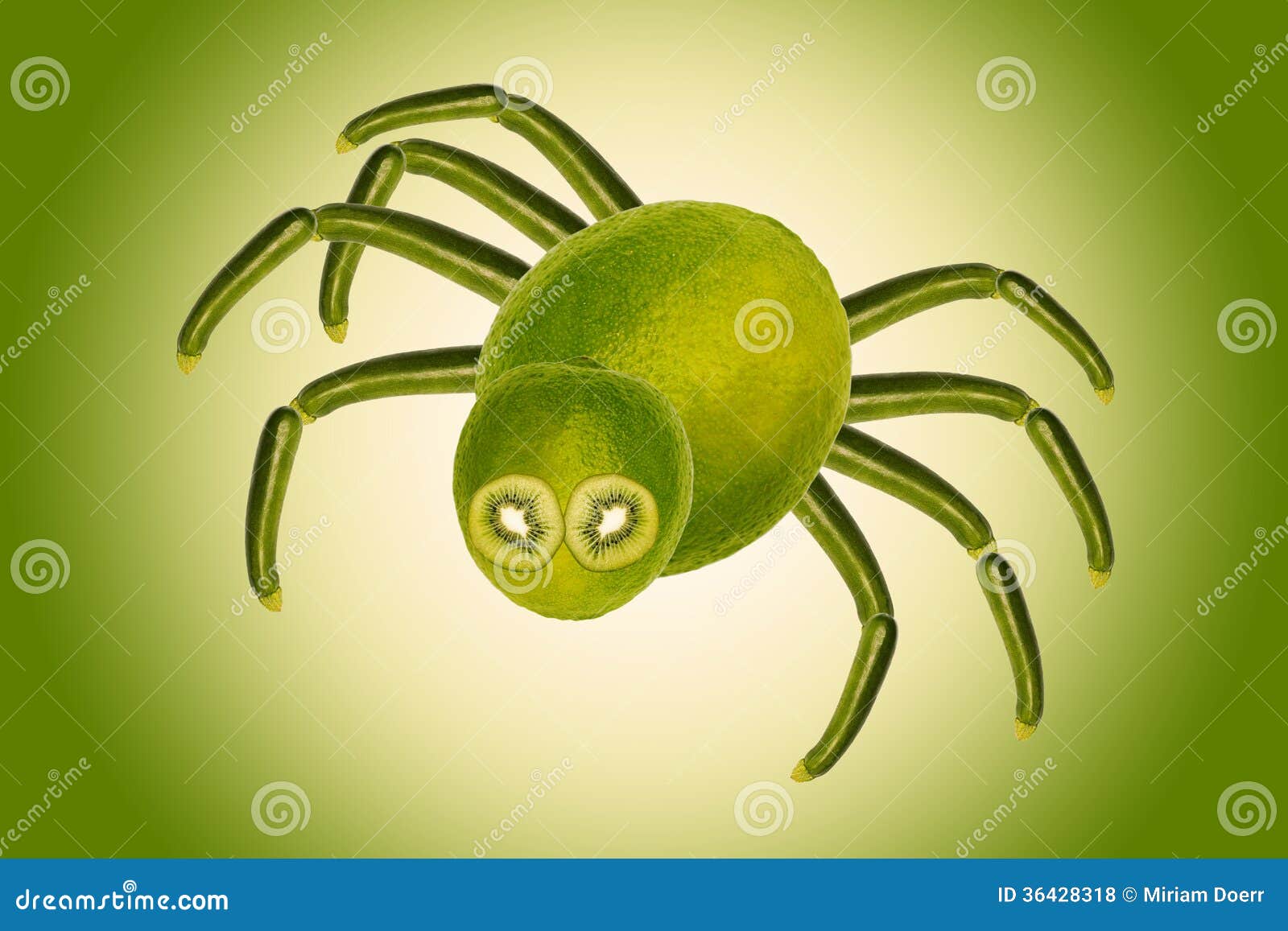 Spider, Made from Fruits and Vegetables Stock Photo - Image of ...