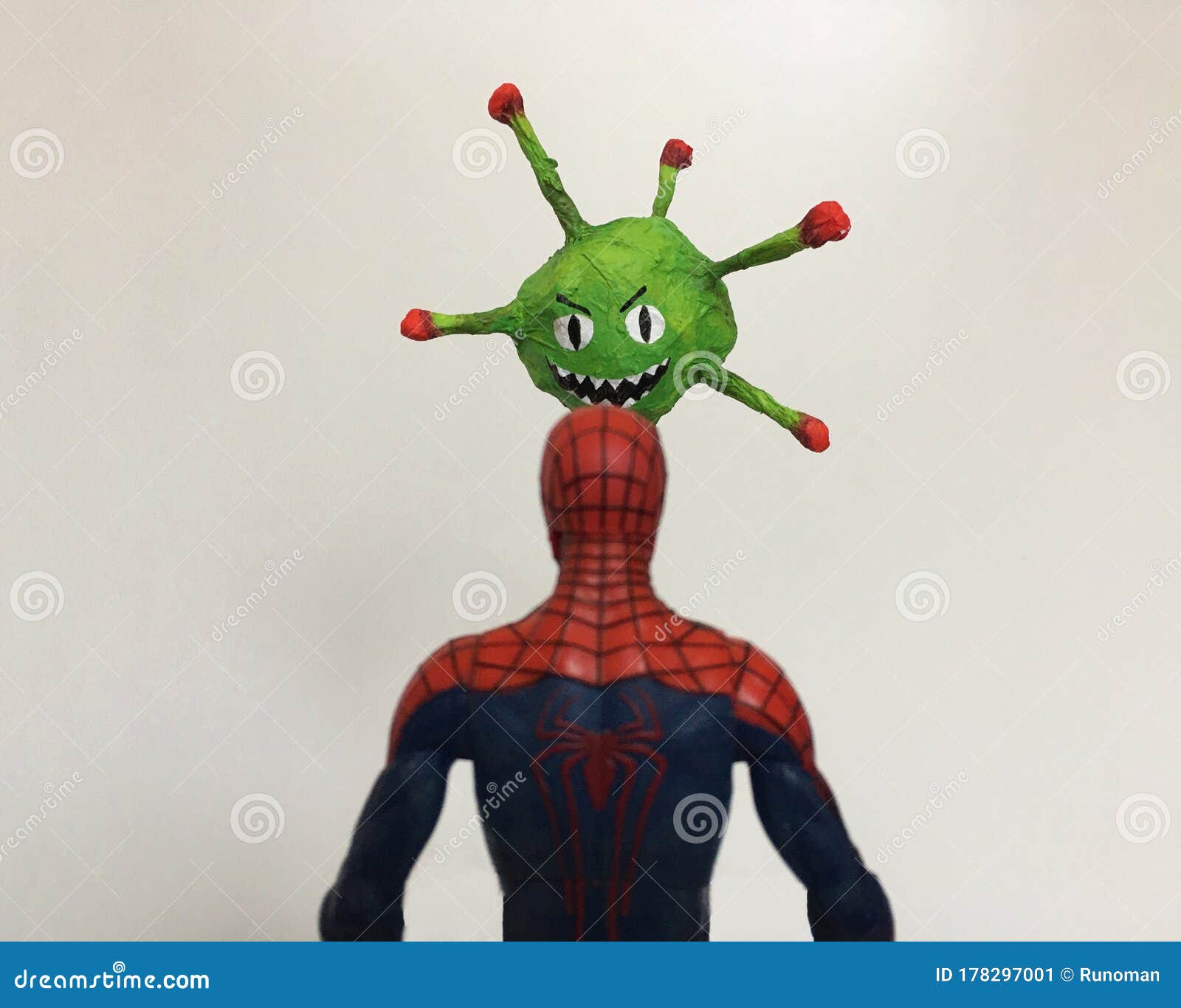 Spider-Man VS the virus editorial photo. Image of marvel - 178297001