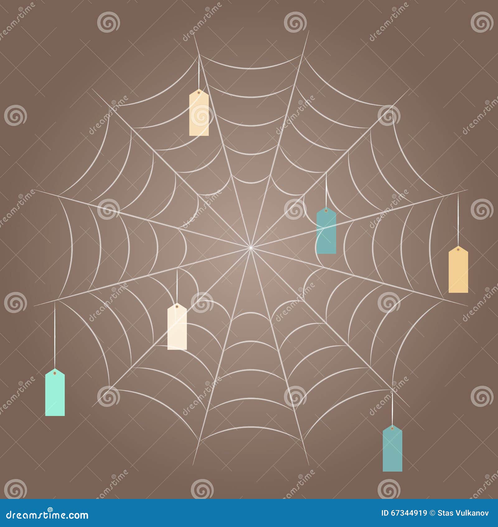 Spider Mesh with Hanging Tags Stock Illustration - Illustration of ...