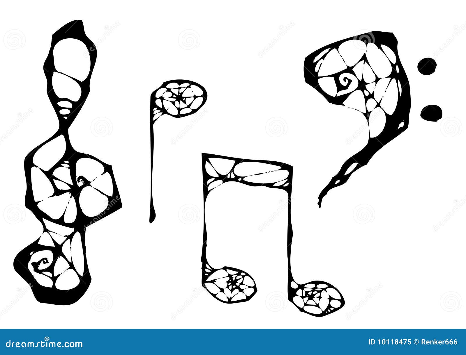 Spider music symbols stock vector. Illustration of music - 10118475