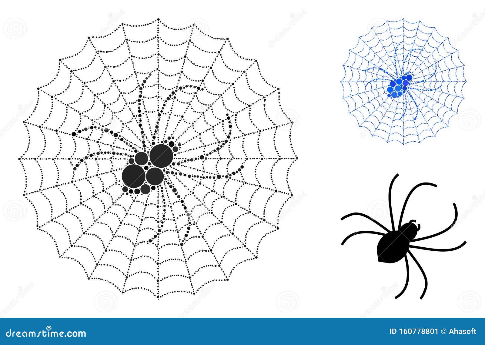 Spider Net Composition Icon of Circles Stock Vector - Illustration of ...