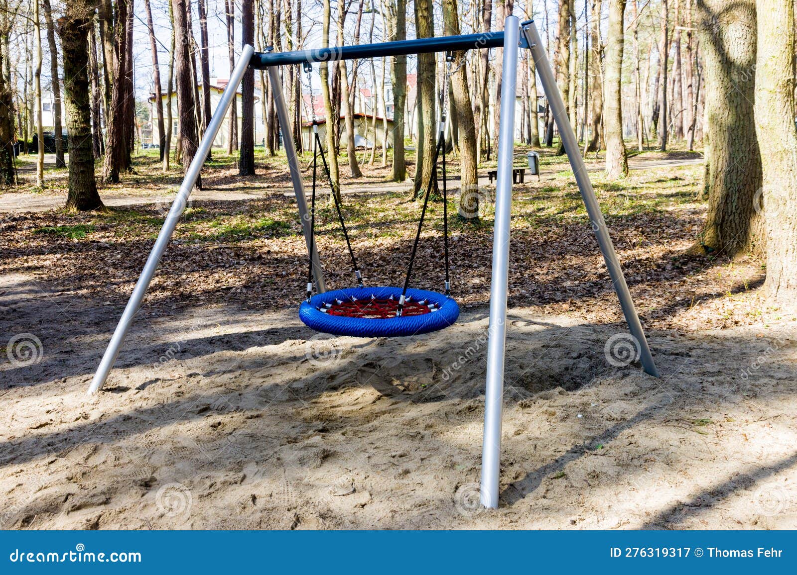 Spider Net at the Playground Stock Image - Image of vehicle, blue ...