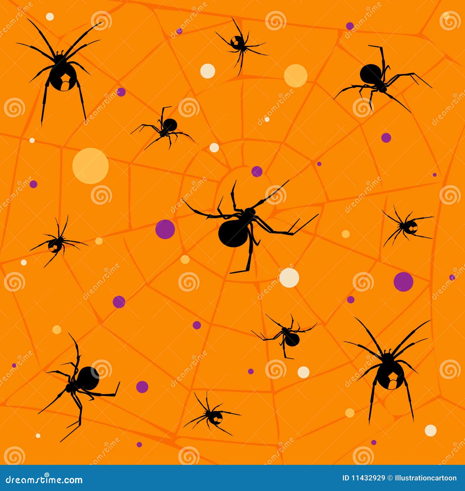 Spider pattern stock vector. Illustration of bubbles - 11432929