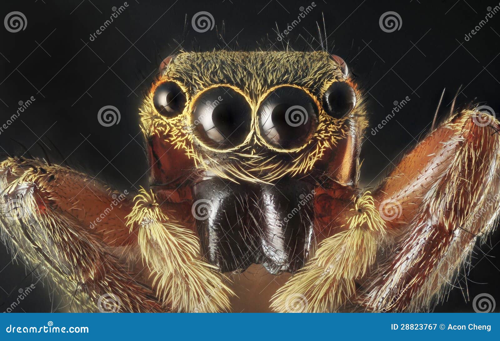 Spider portrait stock image. Image of fangs, background - 28823767