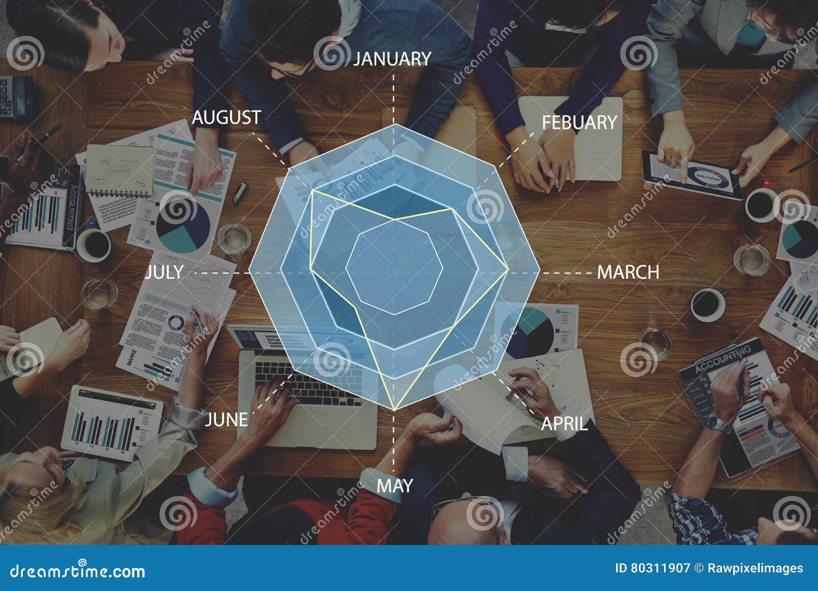 Spider Radar Chart Statistics Analytics Concept Stock Image - Image of ...