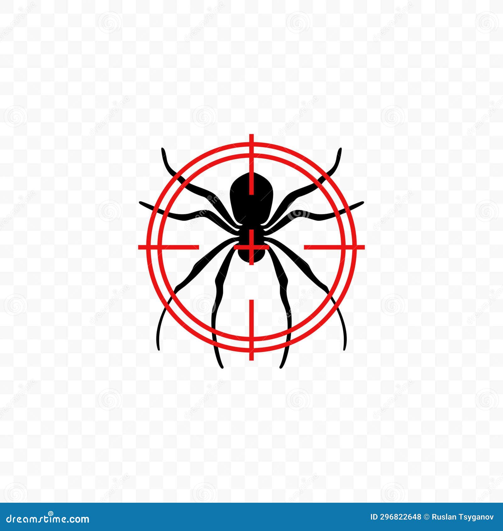 Spider and Red Target Vector Design. Pest Control Logo Stock Vector ...