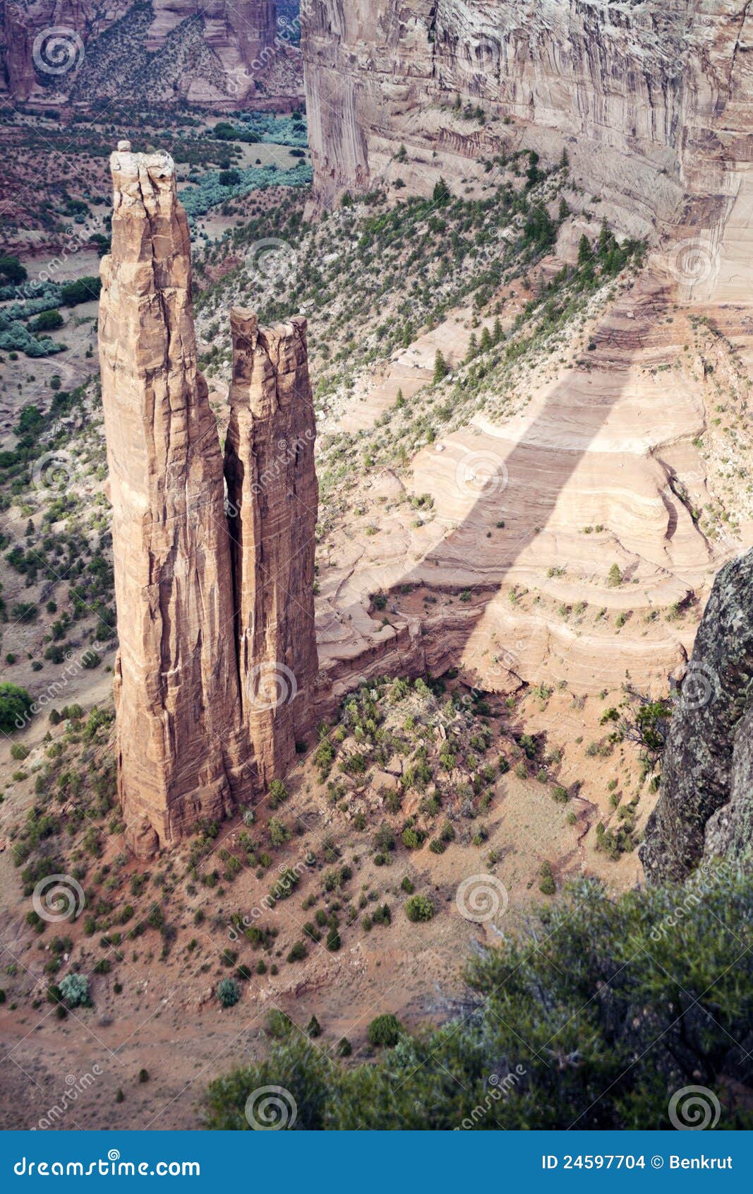Spider Rock stock photo. Image of chelly, sunset, susnet - 24597704