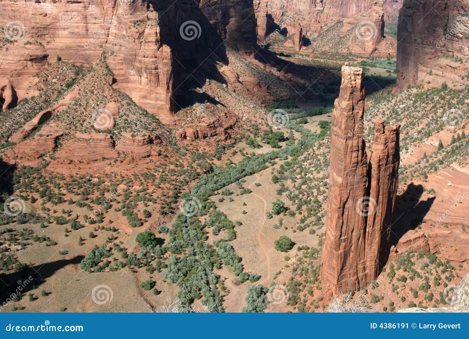 Spider Rock in Canyon De Chelly Stock Image - Image of history ...