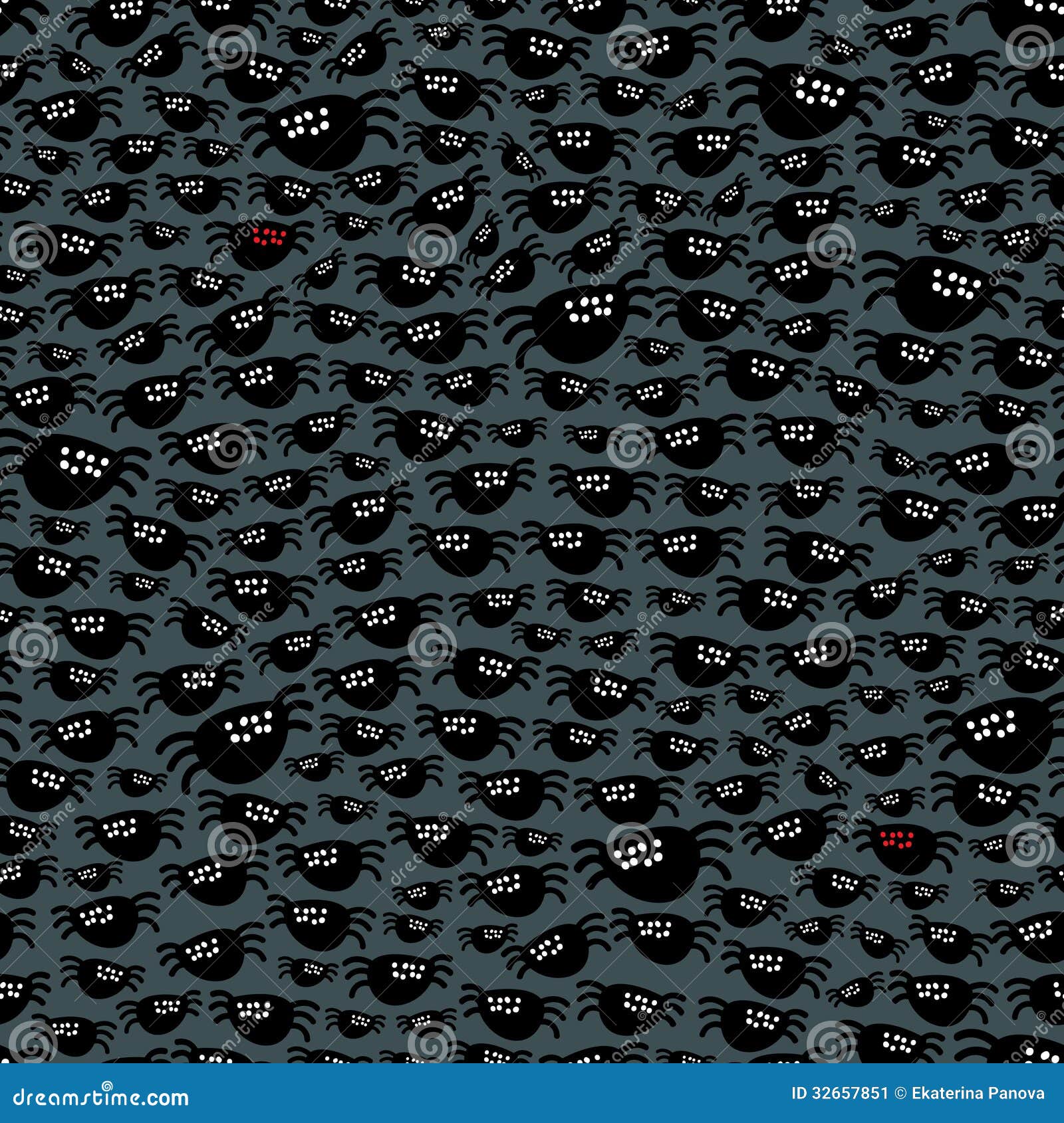 Spider seamless pattern. stock vector. Illustration of doodle - 32657851