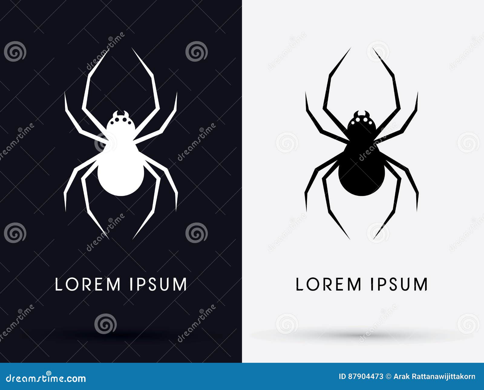 Spider shadow art stock vector. Illustration of modern - 87904473