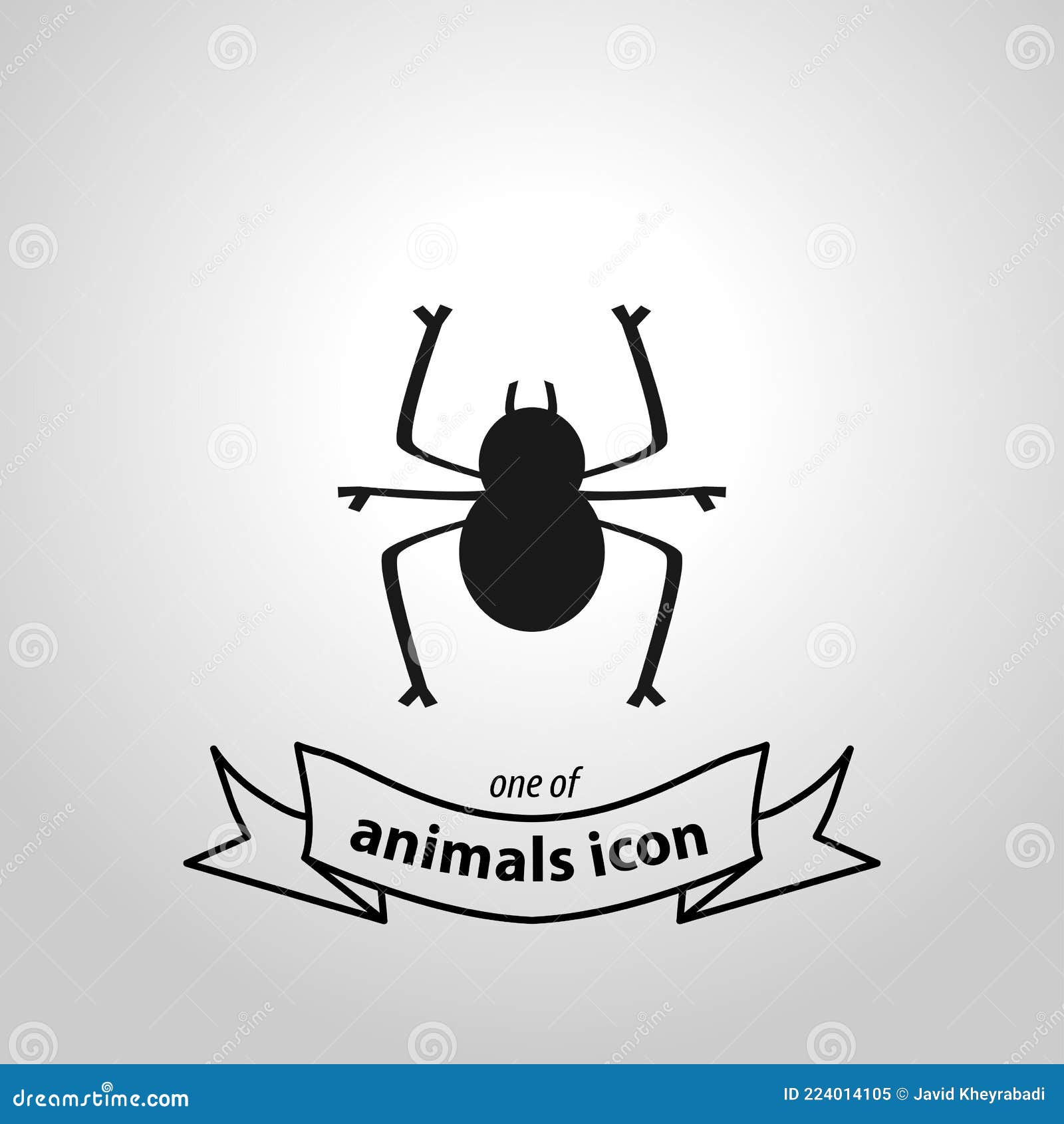 Spider Sign. Spider Isolated Simple Icon Stock Vector - Illustration of ...
