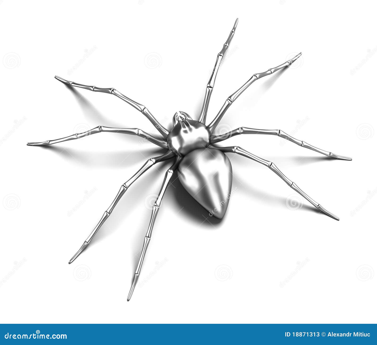 Spider - Silver Metallic. Black Widow Stock Photography | CartoonDealer ...