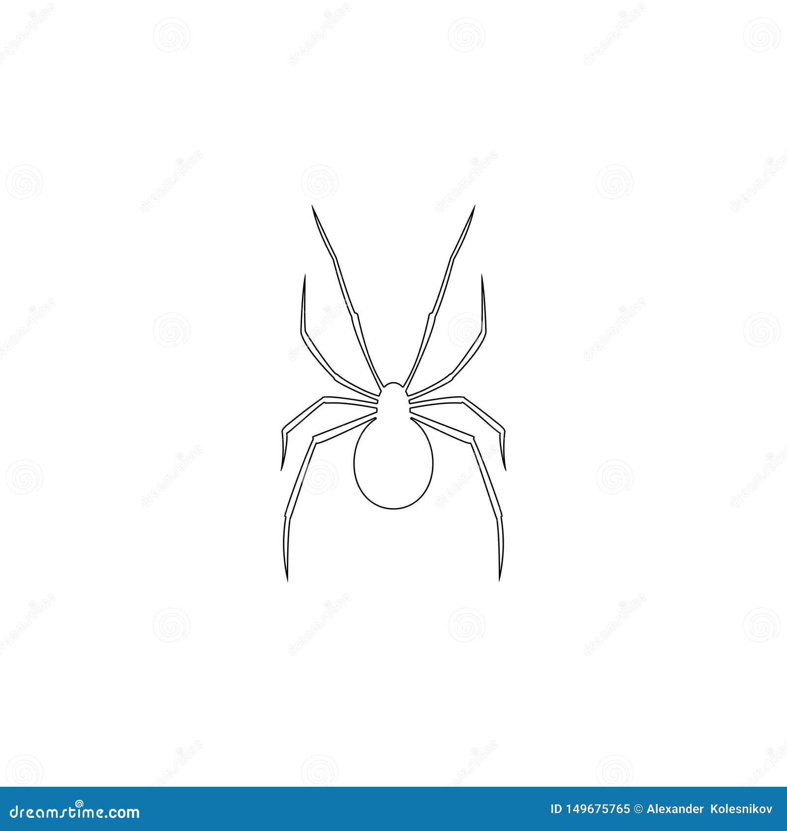 Spider. flat vector icon stock vector. Illustration of crazy - 149675765