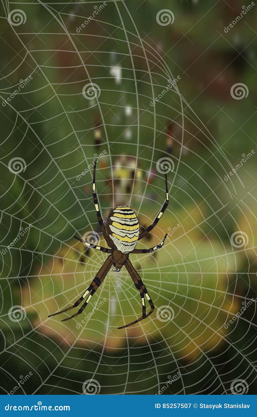 Arachnid Ambush: Stunning Spider Web In Unreal Engine 5 Stock Photo ...