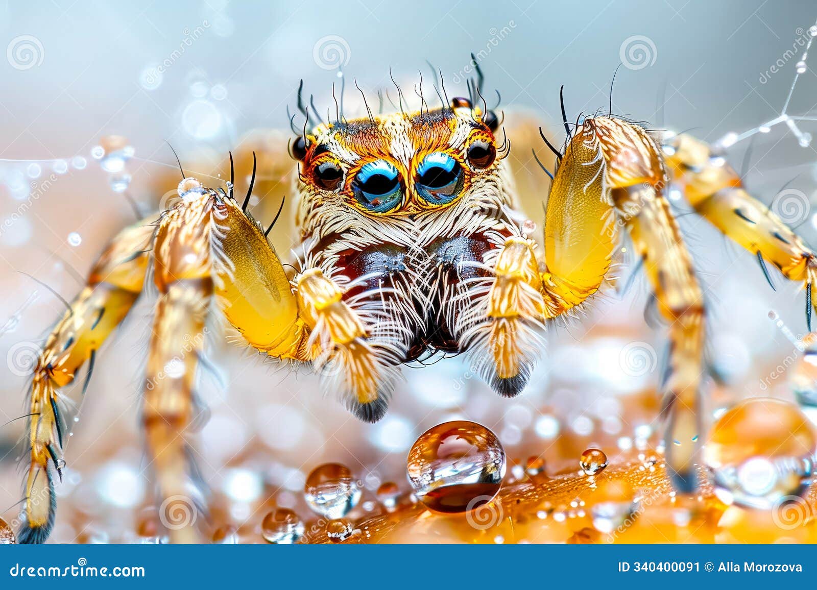 Spider is Staring at the Camera with Its Mouth Open Stock Image - Image ...
