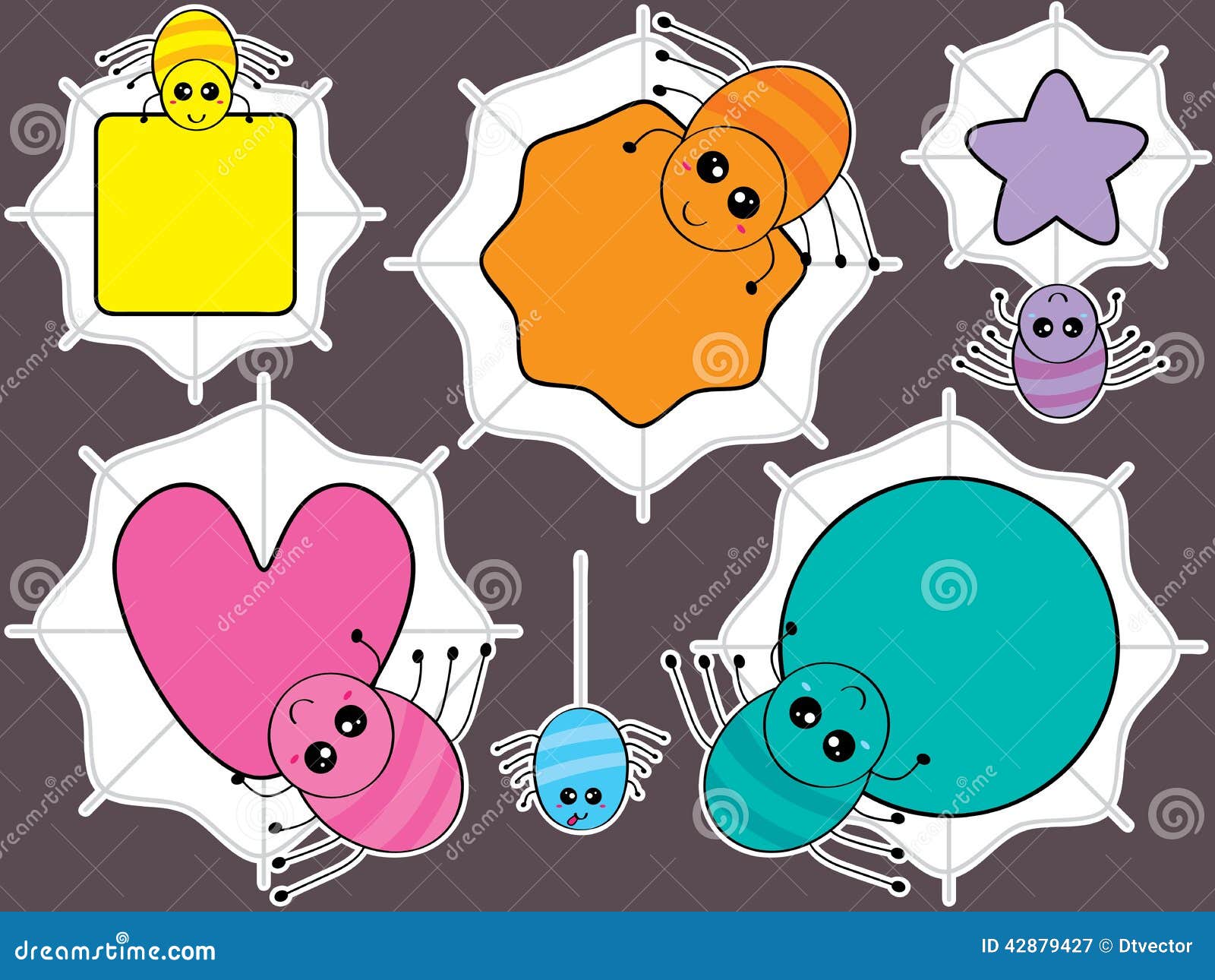 Spider Sticker stock vector. Illustration of black, element - 42879427